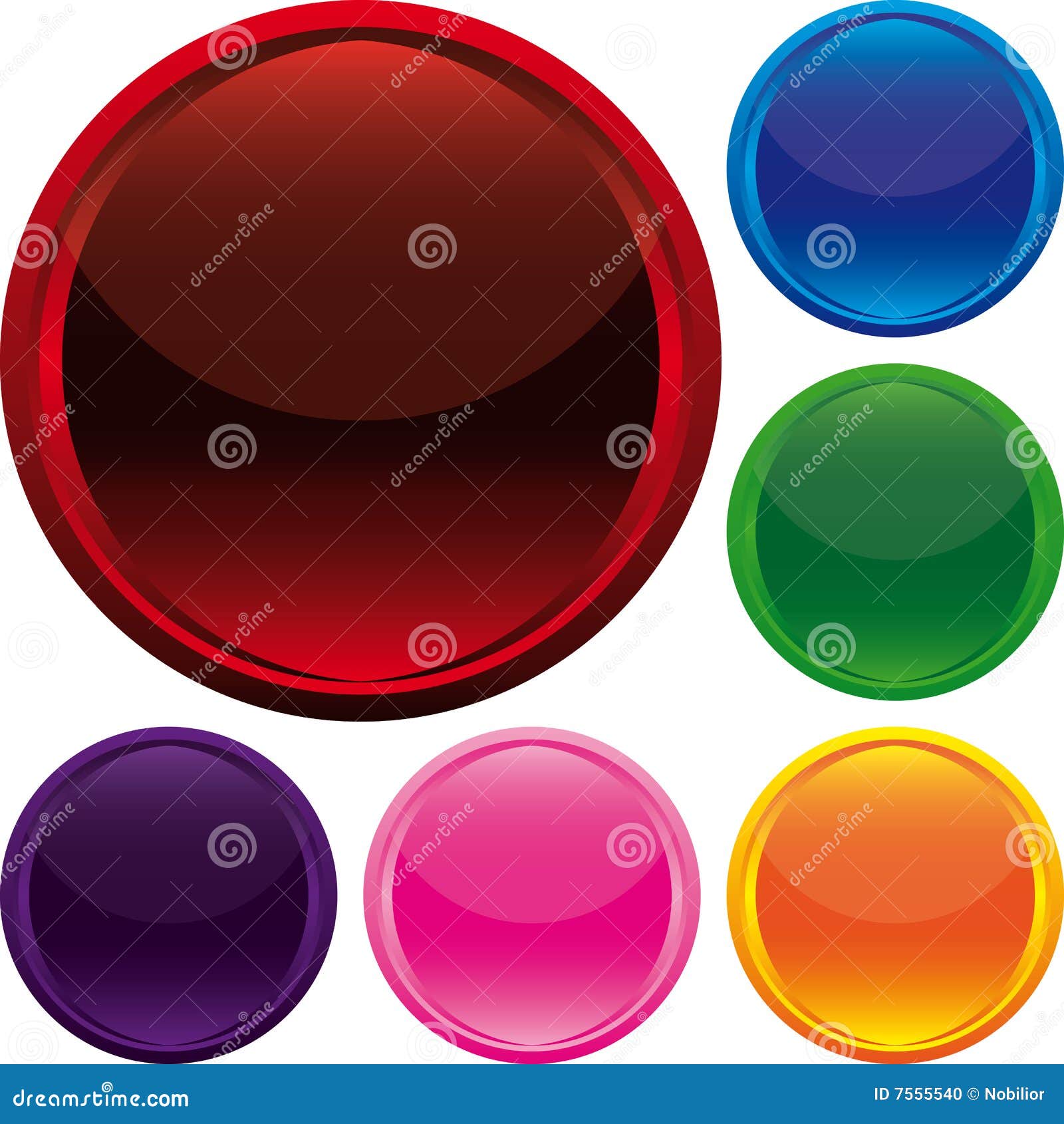 Botones del vector ilustración del vector. Ilustración de imagen - 7555540