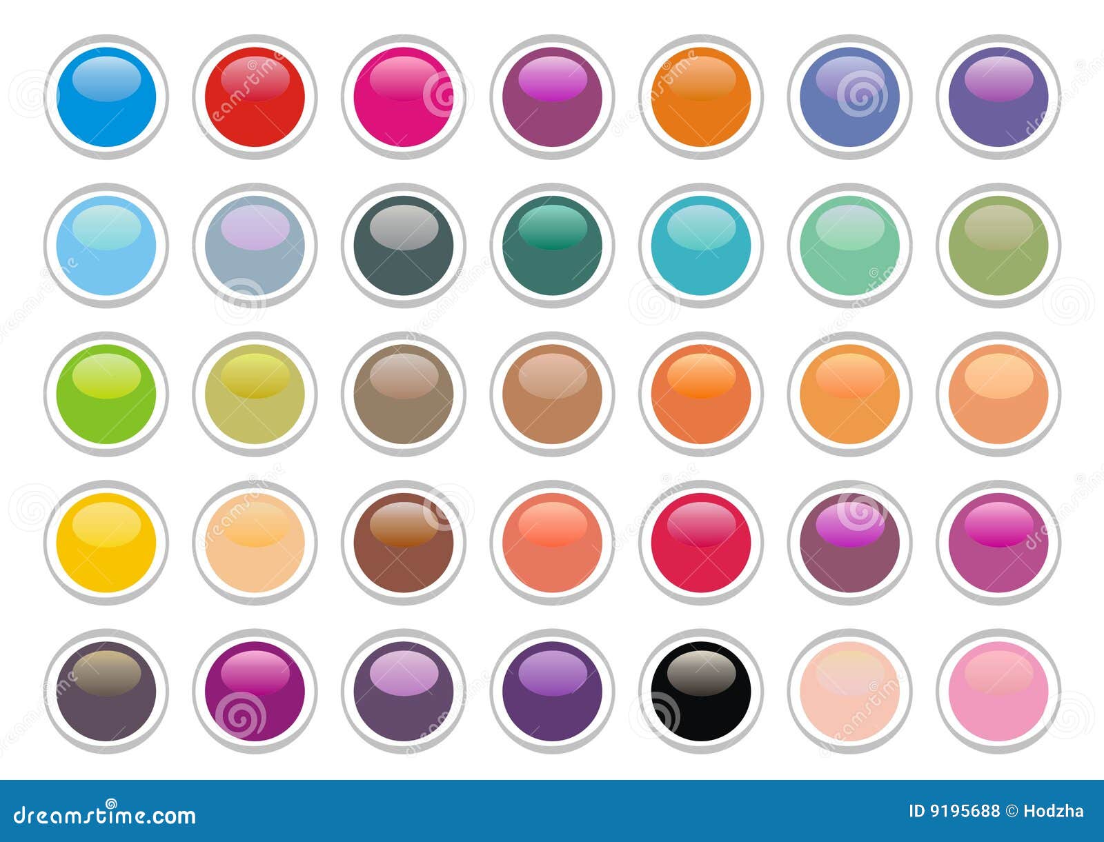 Botones del vector ilustración del vector. Ilustración de empuje - 9195688