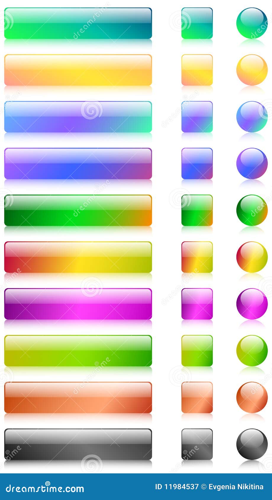 Botones del Web ilustración del vector. Ilustración de color - 11984537