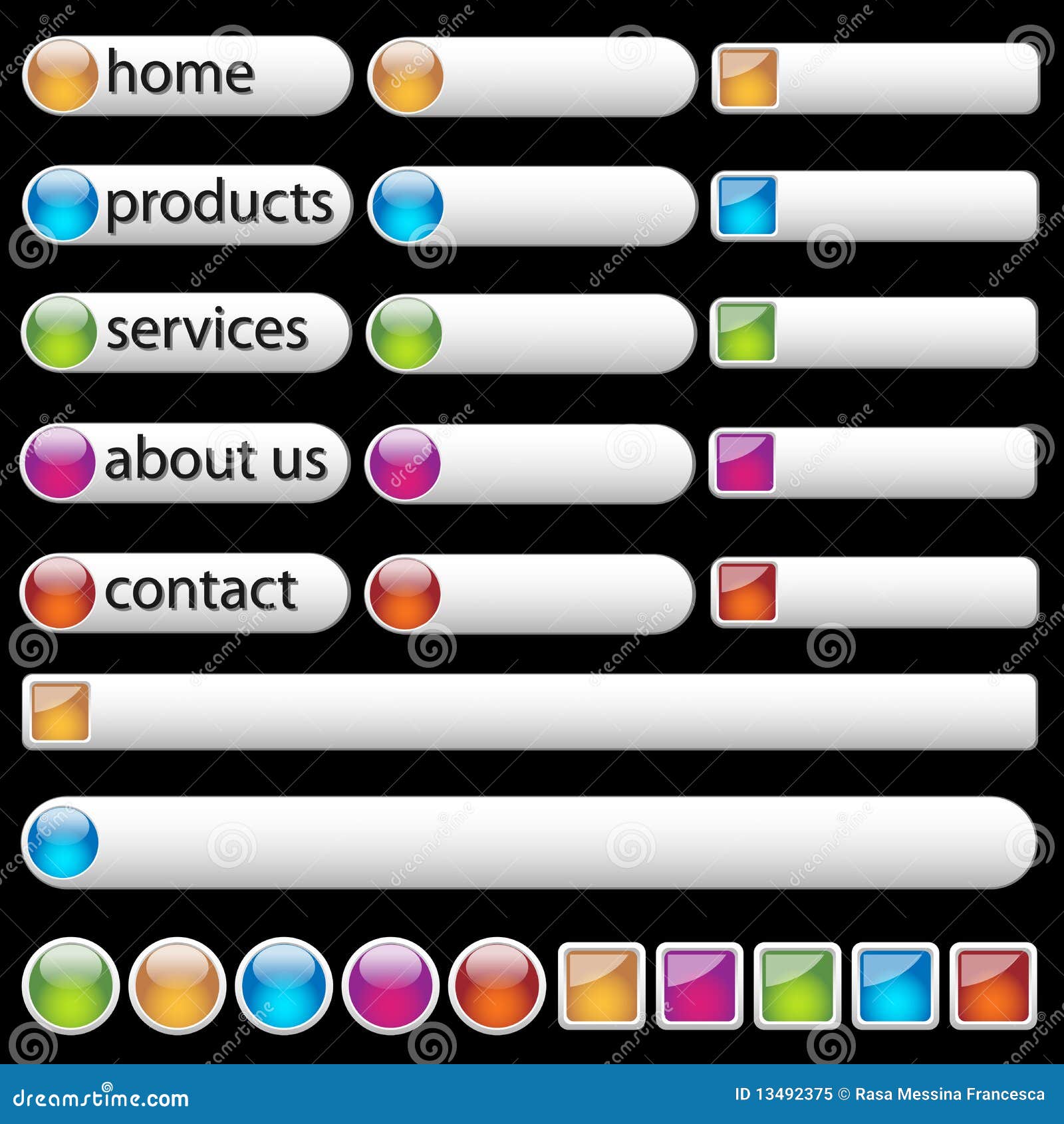 Botones del Web ilustración del vector. Ilustración de gris - 13492375