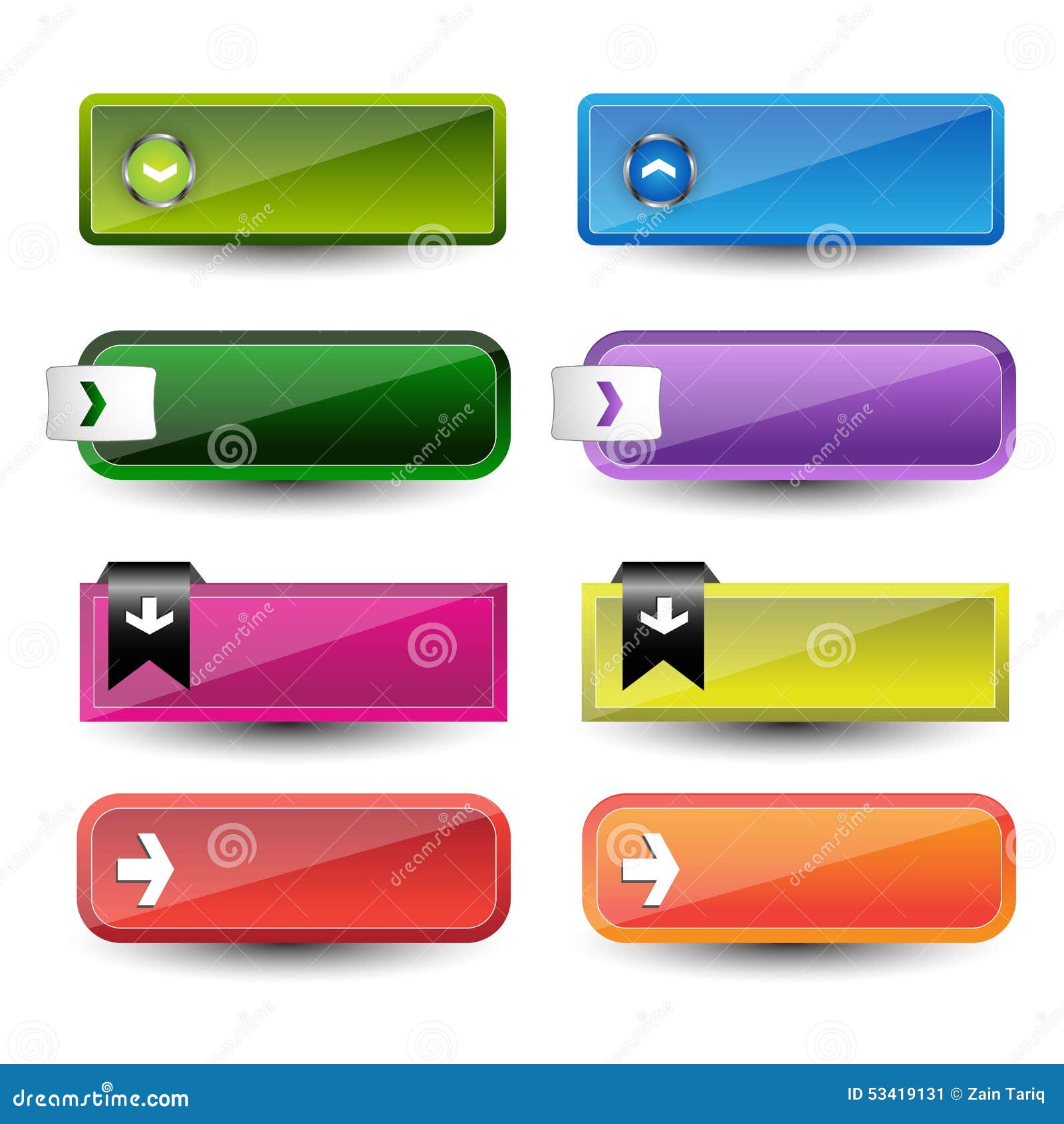 Botones Del Web Para El Sitio Web O El App Ilustración del Vector ...