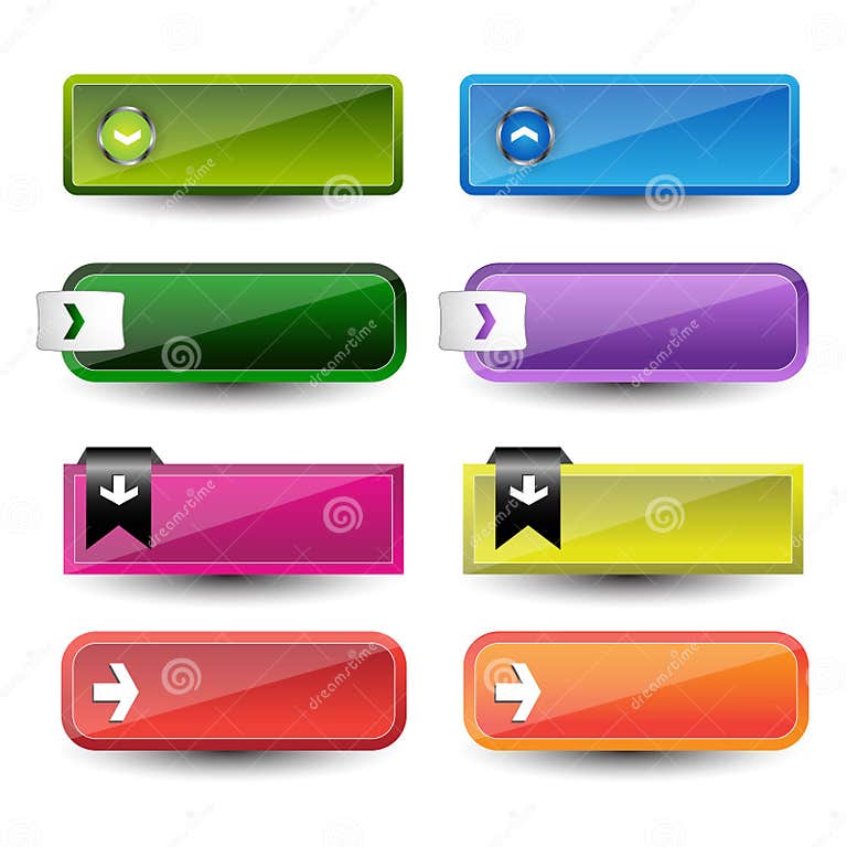 Botones Del Web Para El Sitio Web O El App Ilustración del Vector ...