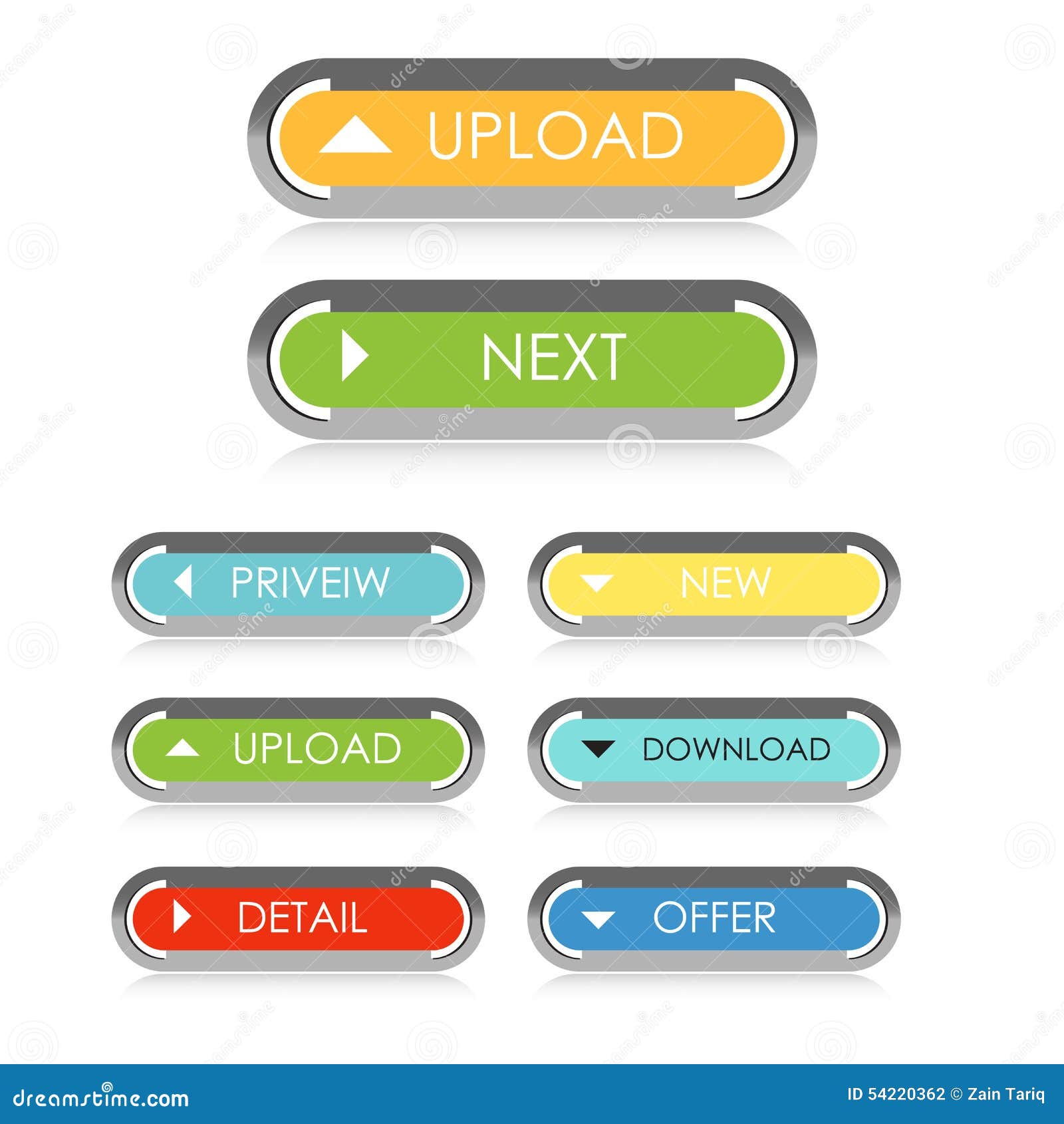 Botones Del Web Para El Sitio Web O El App Ilustración del Vector ...