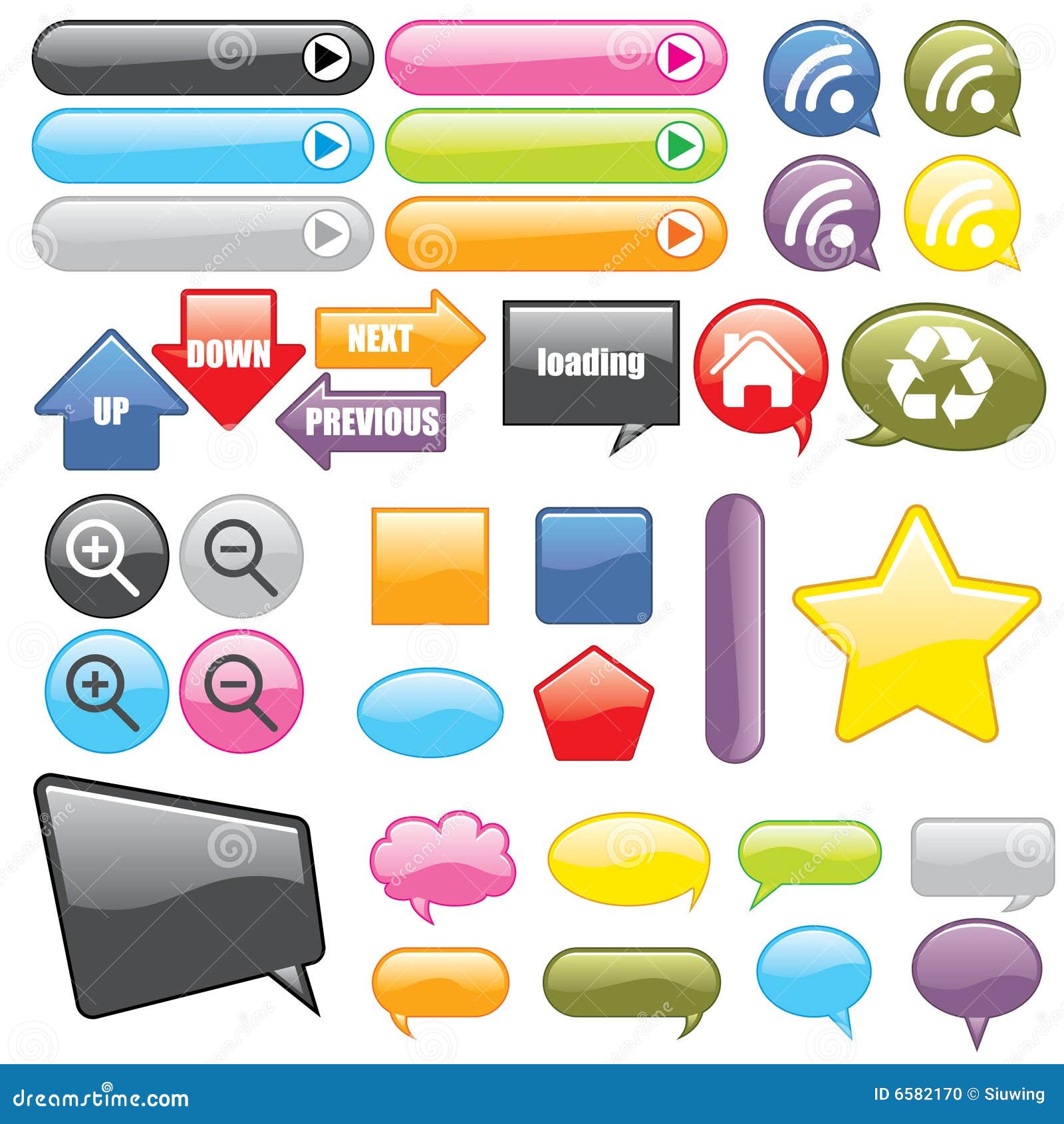 Botones e iconos del Web ilustración del vector. Ilustración de ...