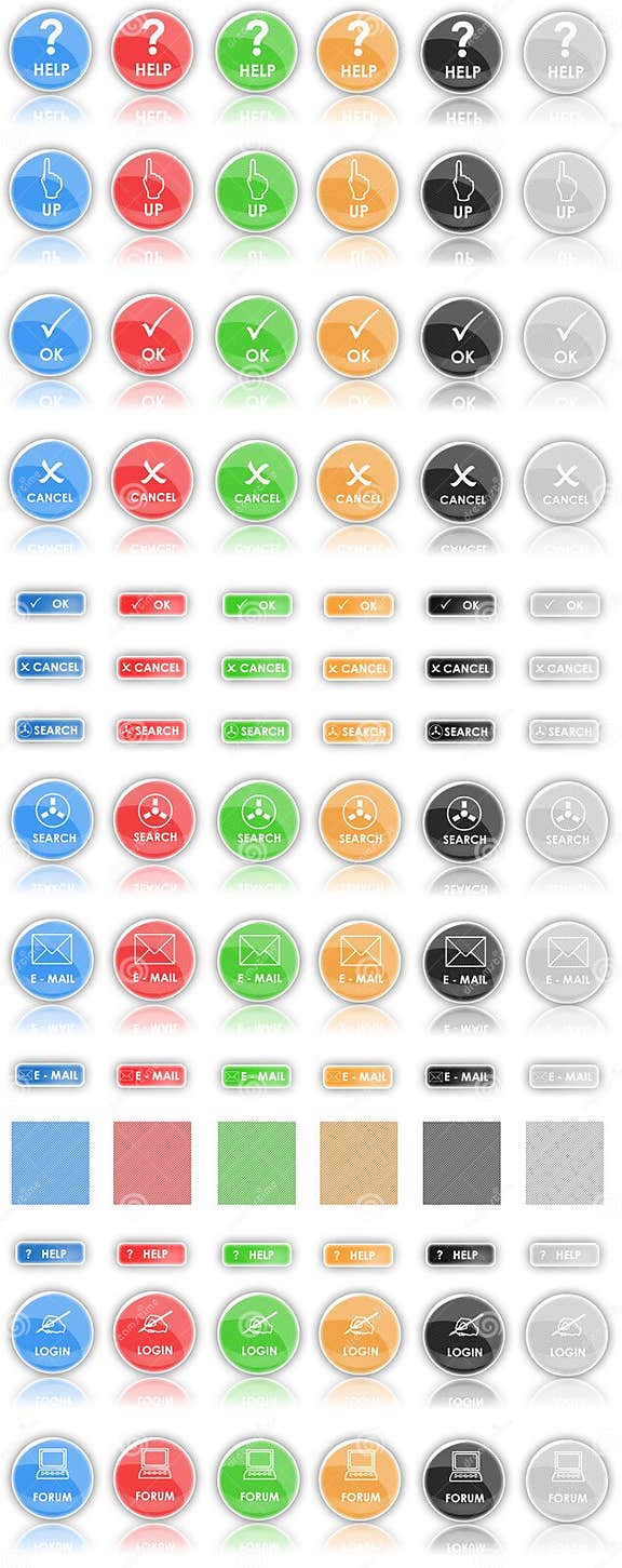 Botones (iconos) Del Web 2.0 Stock de ilustración - Ilustración de ...