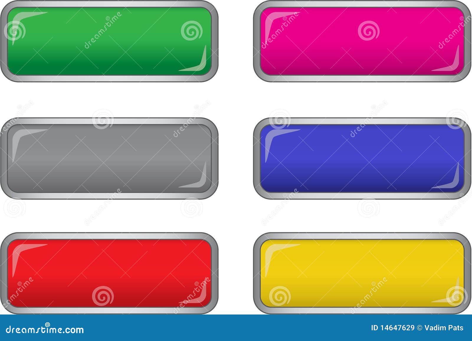 Botones Largos Del Vector Imagen. Imagen: 14647629