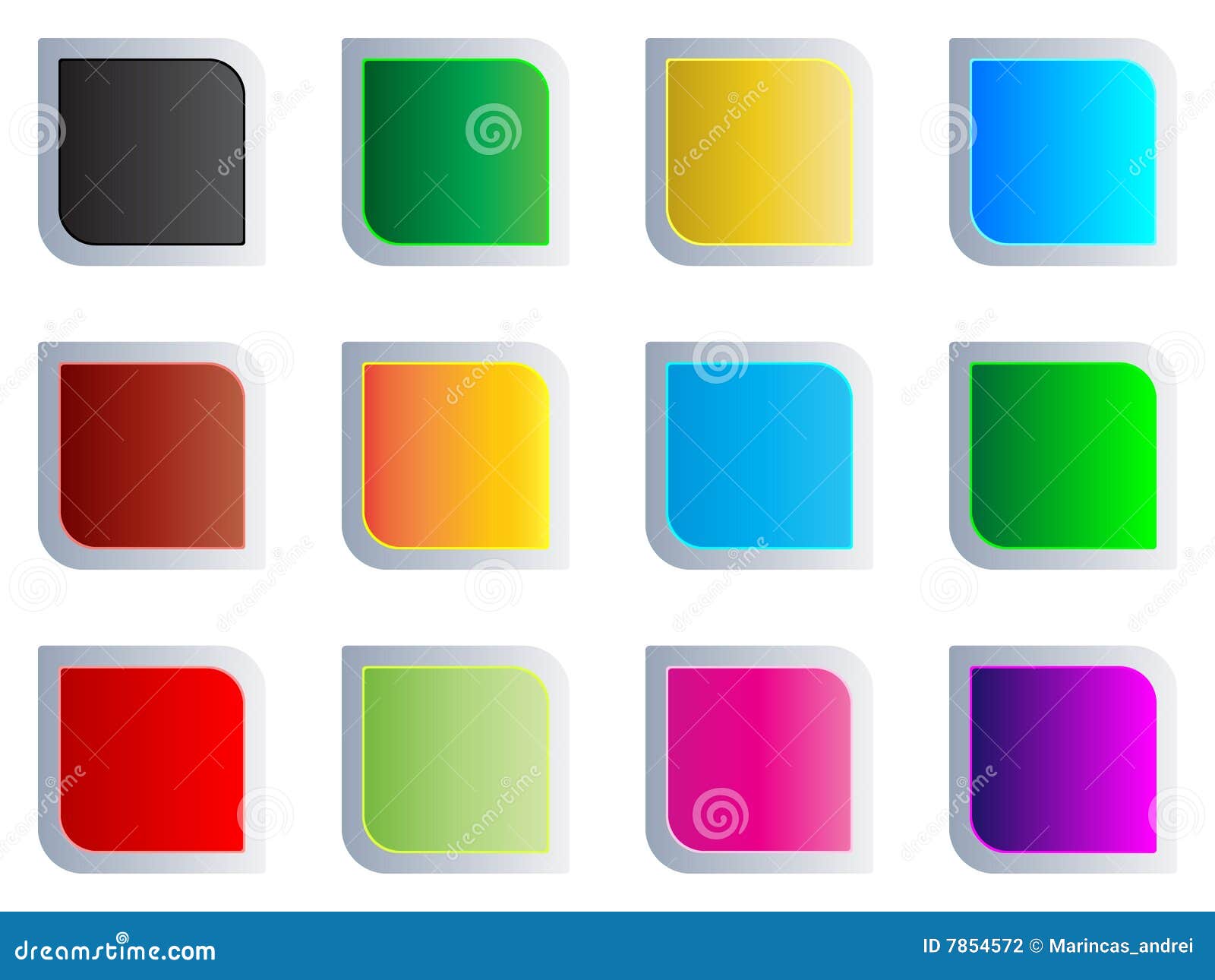 Botones modernos del Web ilustración del vector. Ilustración de color ...