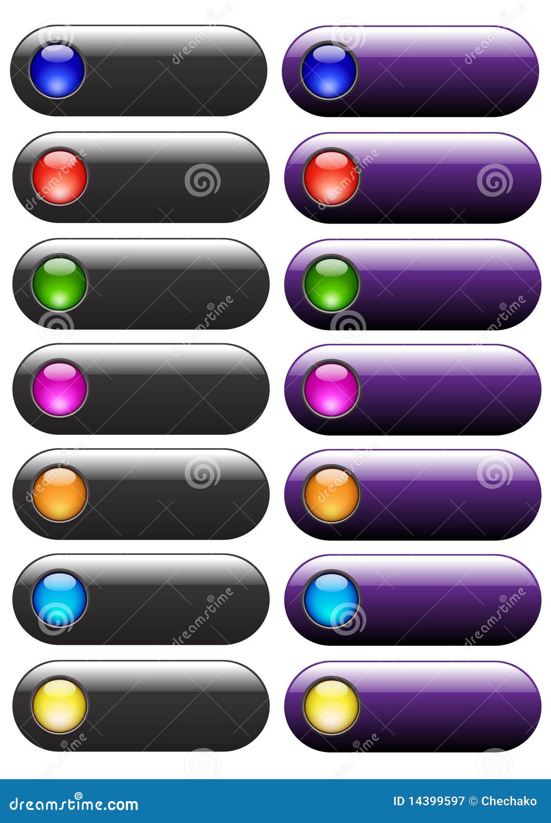 Botones para el Web site ilustración del vector. Ilustración de cristal ...