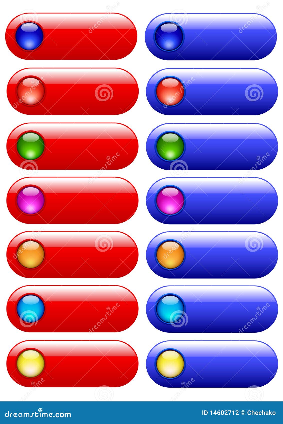Botones para el Web site stock de ilustración. Ilustración de ...