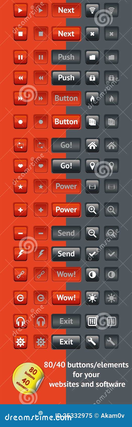 Botones Para Los Web Site Y El Software Ilustración del Vector ...