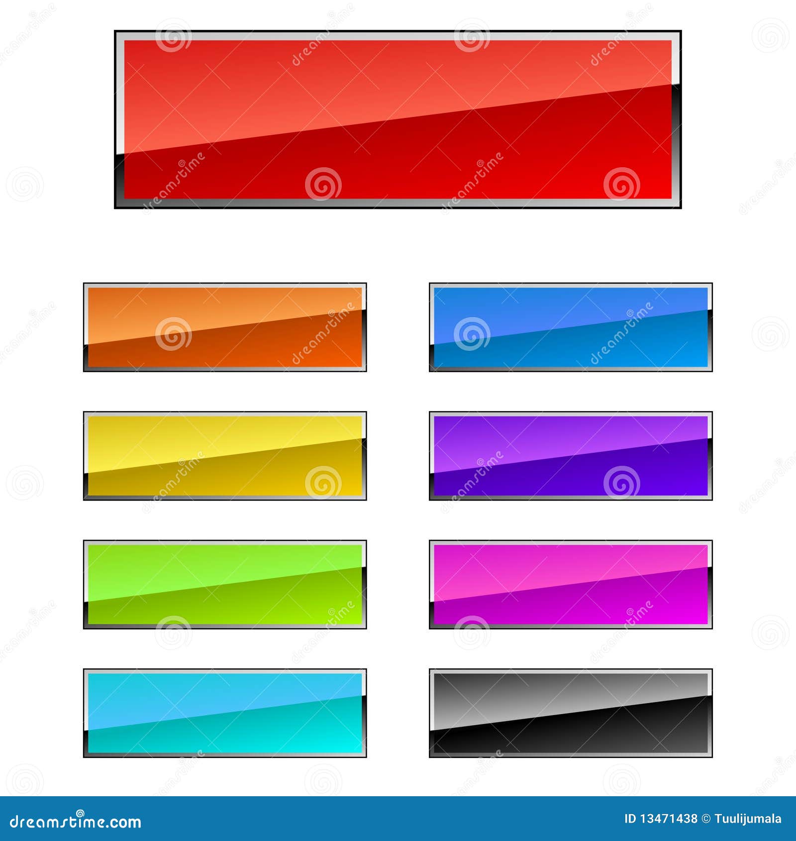 Botones rectangulares ilustración del vector. Ilustración de ...