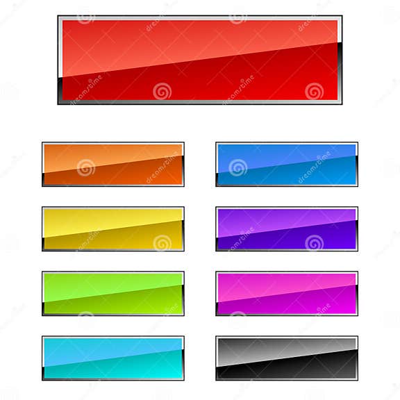 Botones rectangulares ilustración del vector. Ilustración de ...