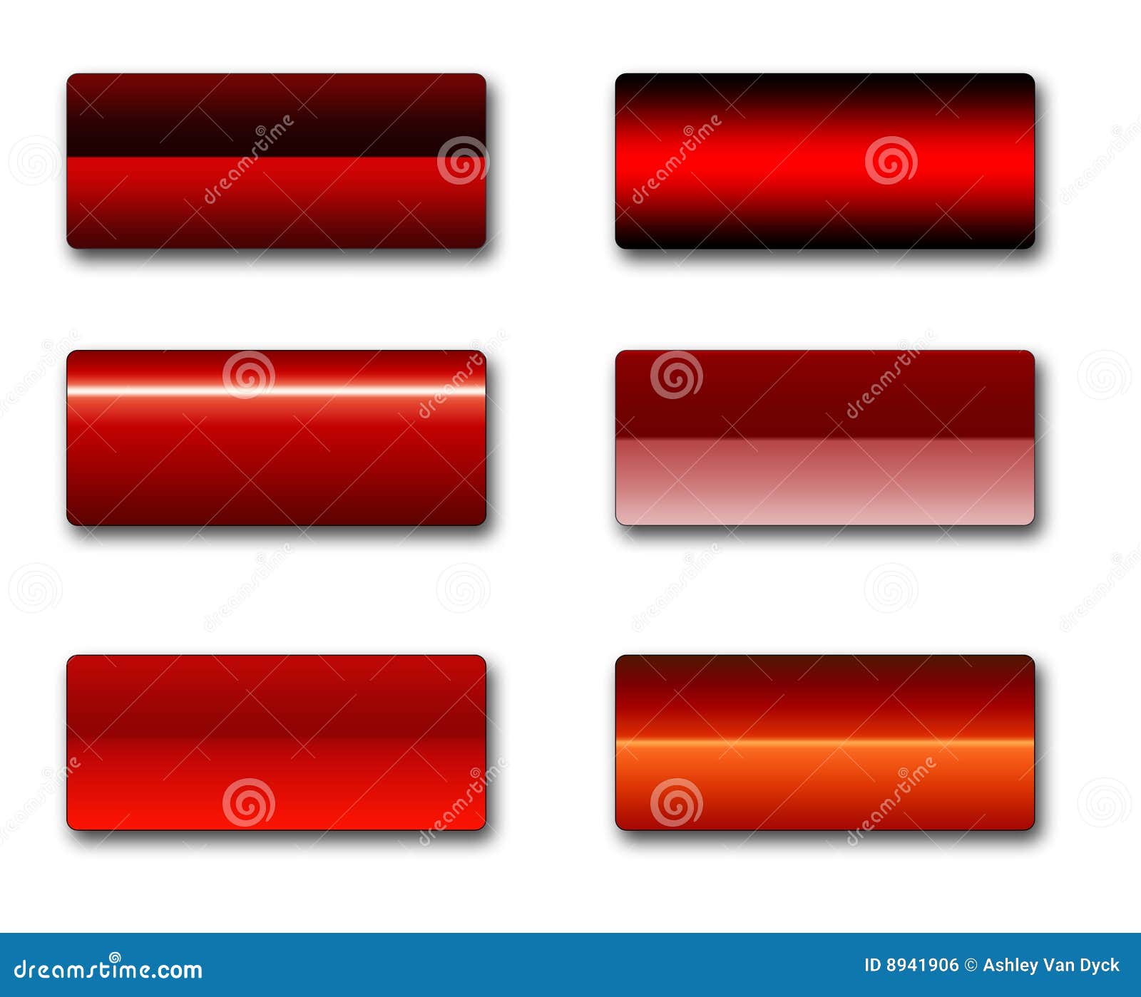 Botones Rectangulares Del Web Stock de ilustración - Ilustración de ...