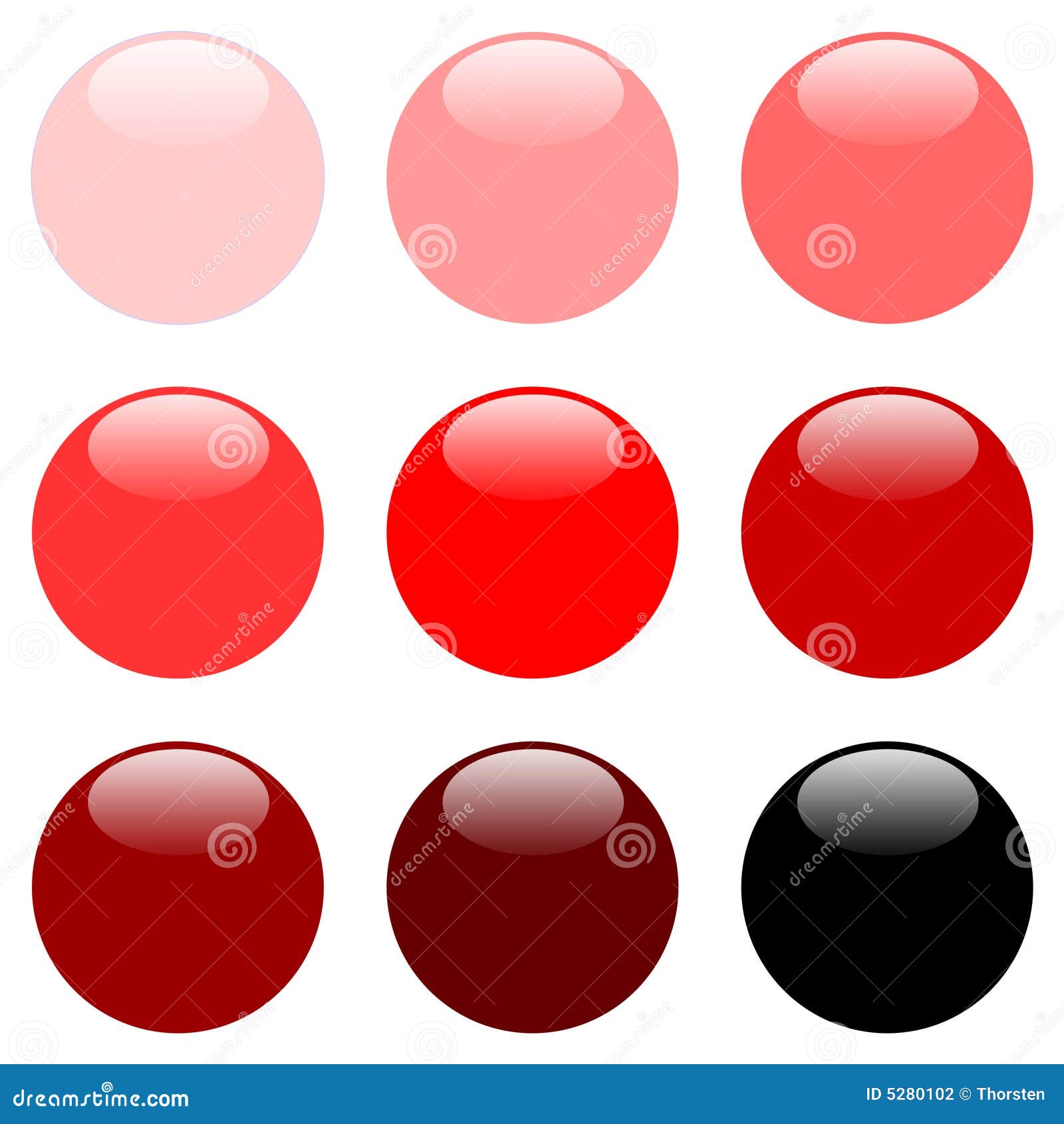 Botones Rojos Redondos Del Web Stock de ilustración - Ilustración de ...