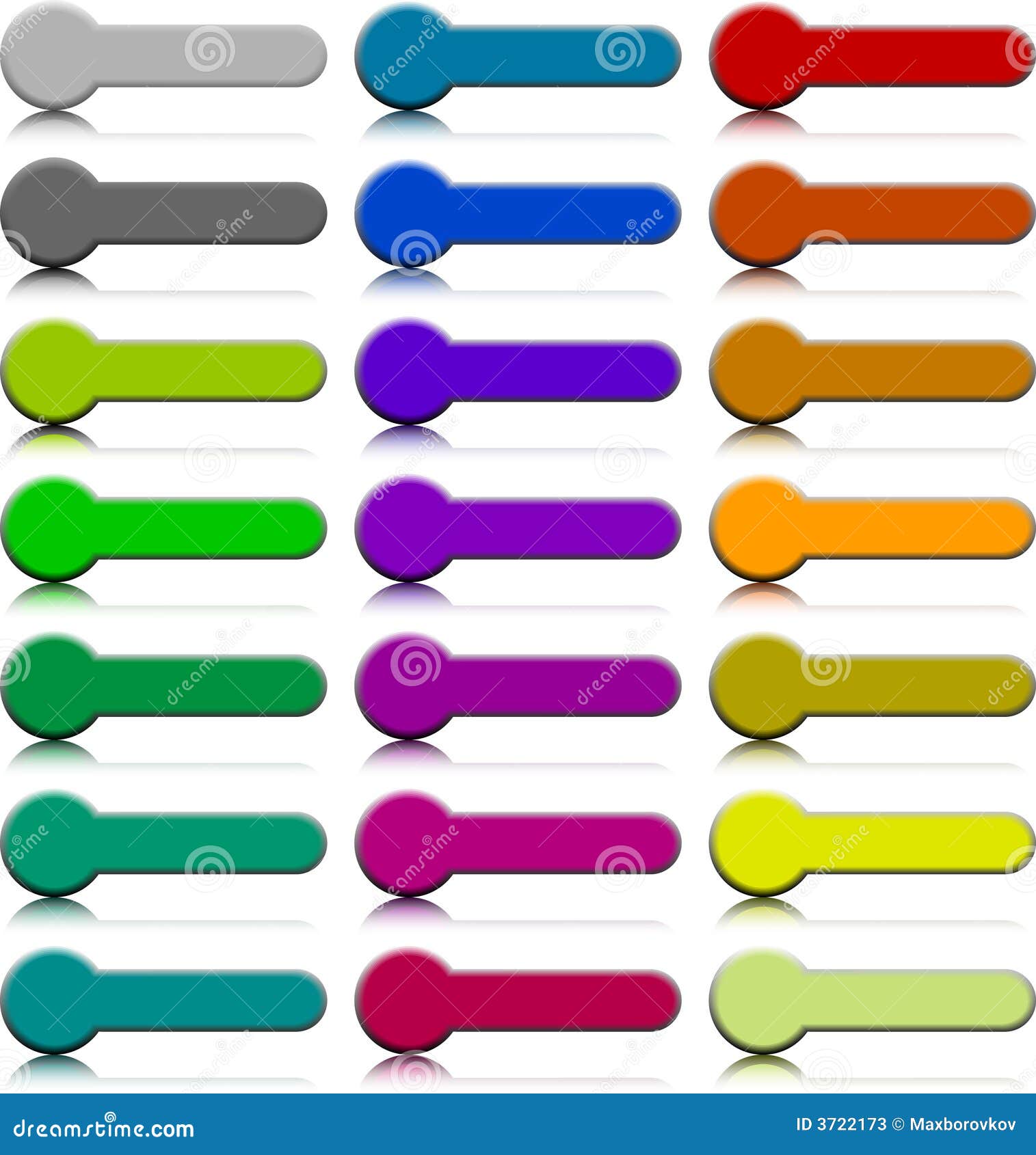 Botones. [Vector] ilustración del vector. Ilustración de empuje - 3722173