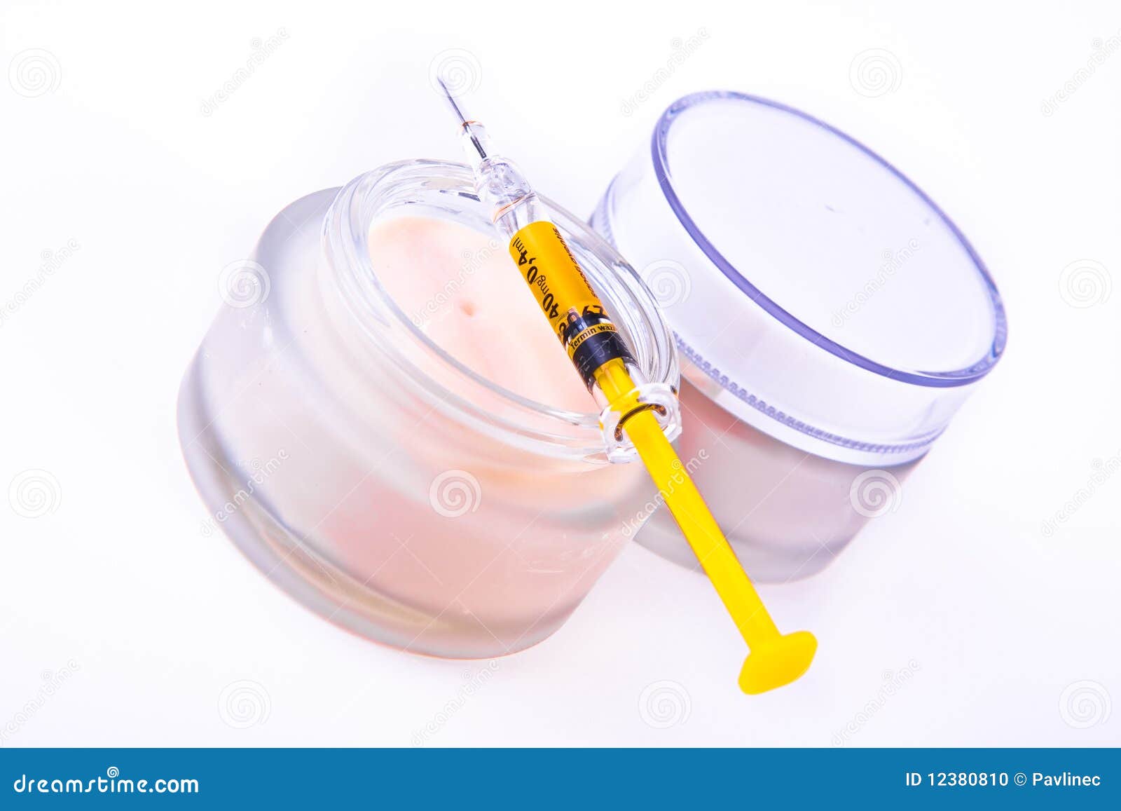 Botox cream with syringe stock photo. Image of injection - 12380810