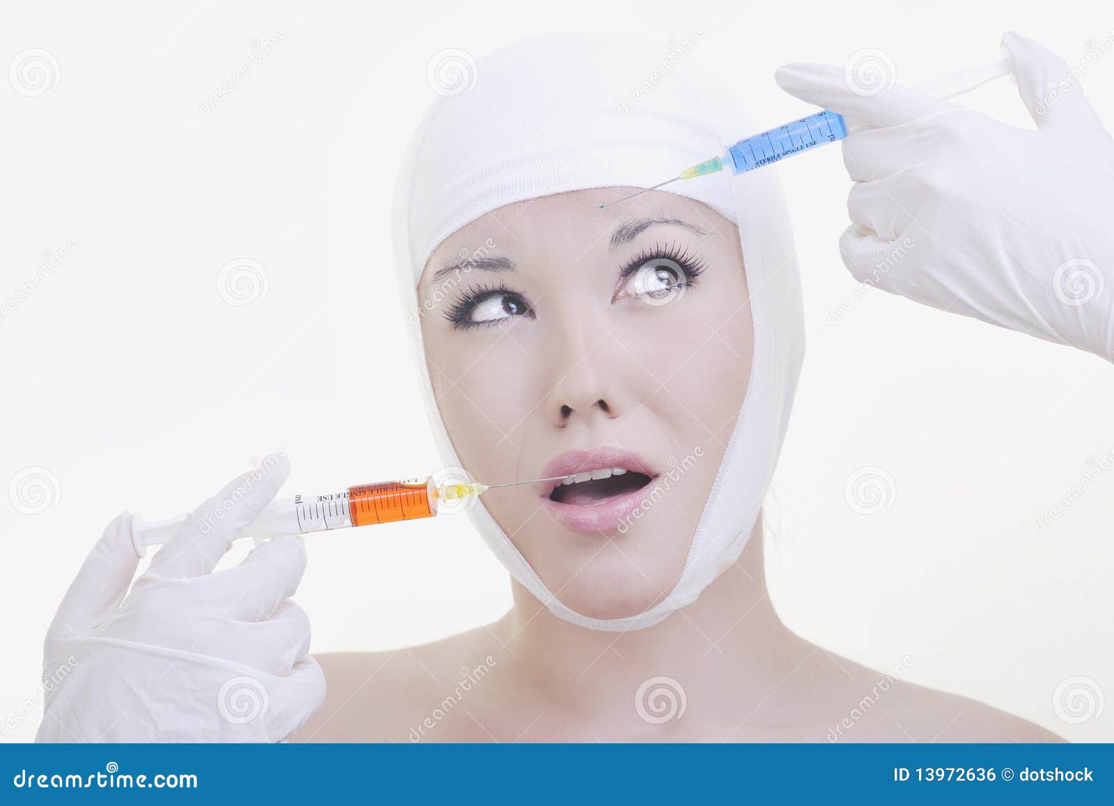 Botox face surgery stock photo. Image of injection, isolated - 13972636