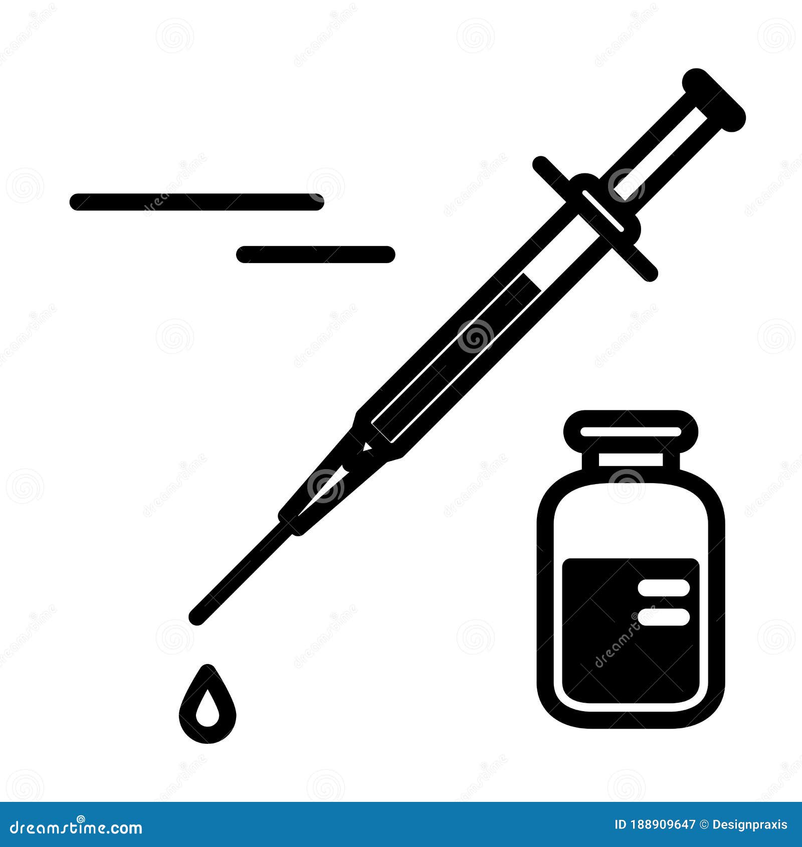 Botox Injection Icon stock vector. Illustration of healthcare - 188909647