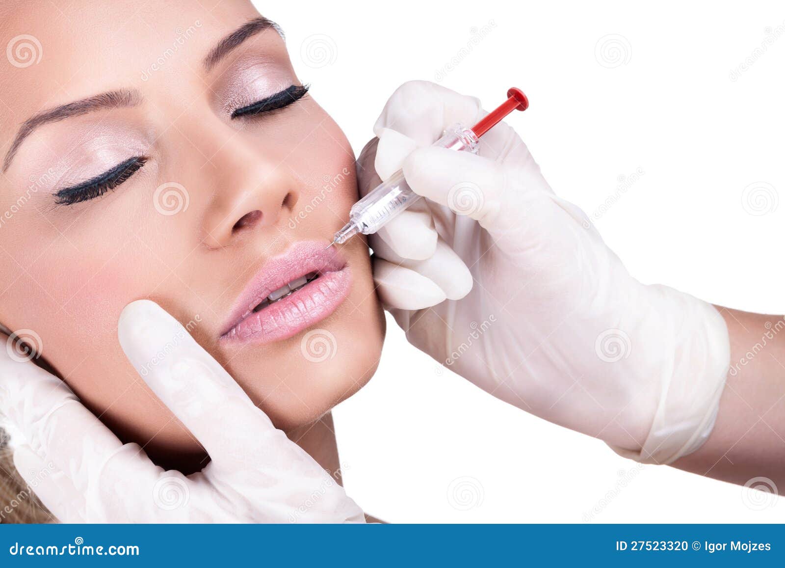 Botox injection treatment. stock photo. Image of injecting - 27523320