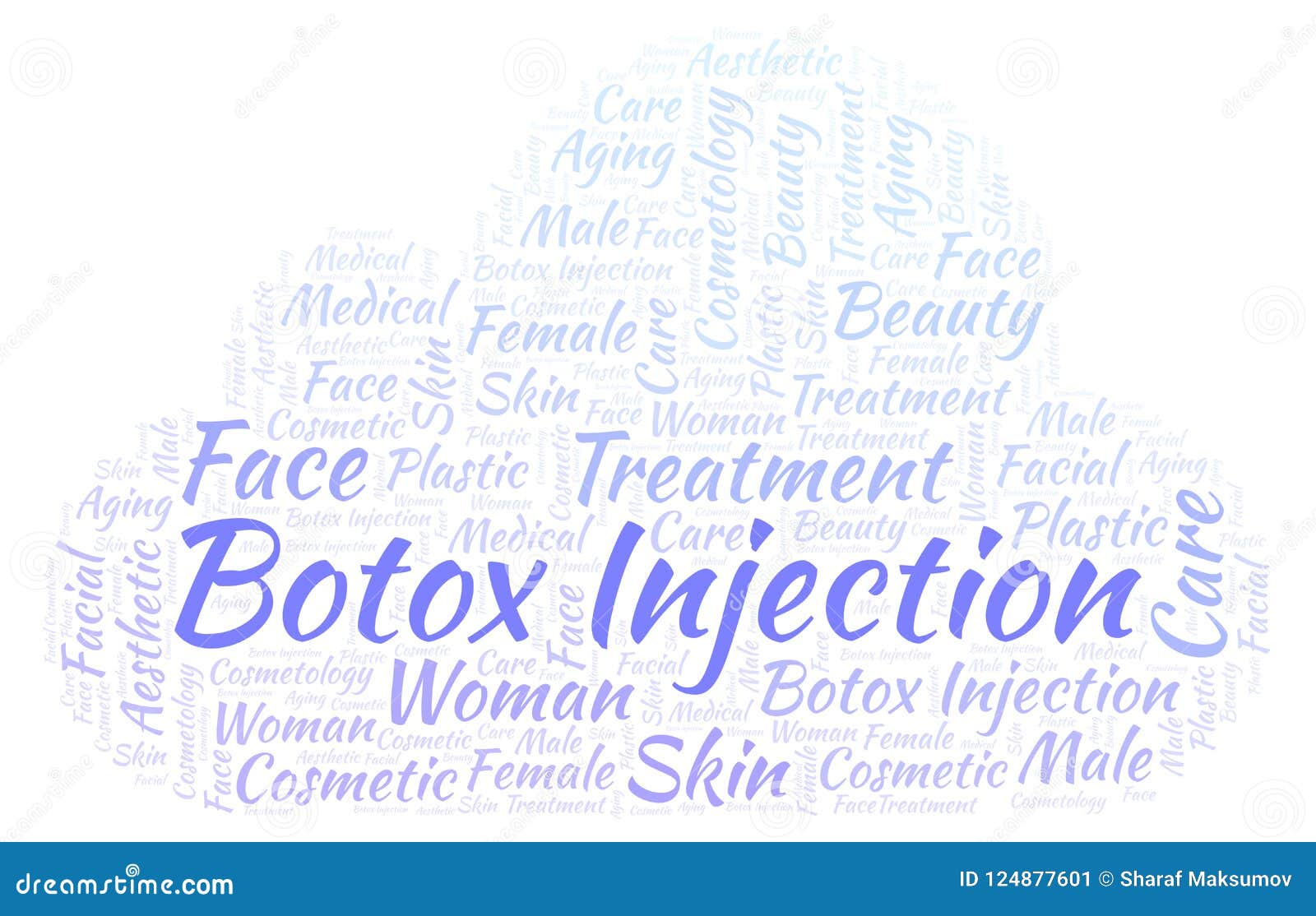 Botox Injection Word Cloud. Stock Illustration - Illustration of beauty ...