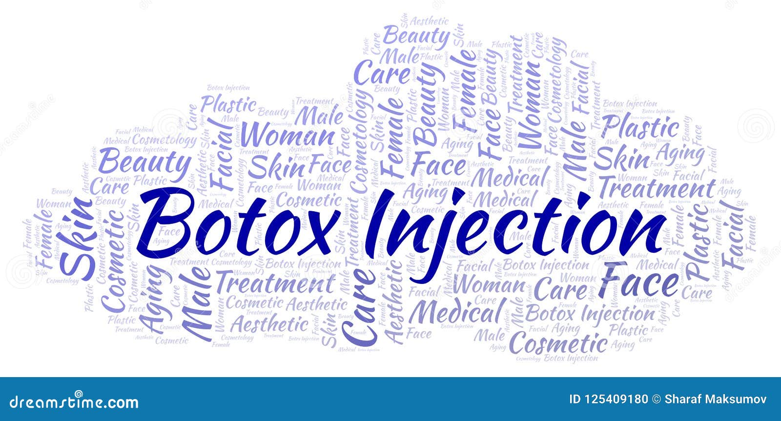 Botox Injection Word Cloud. Stock Illustration - Illustration of font ...