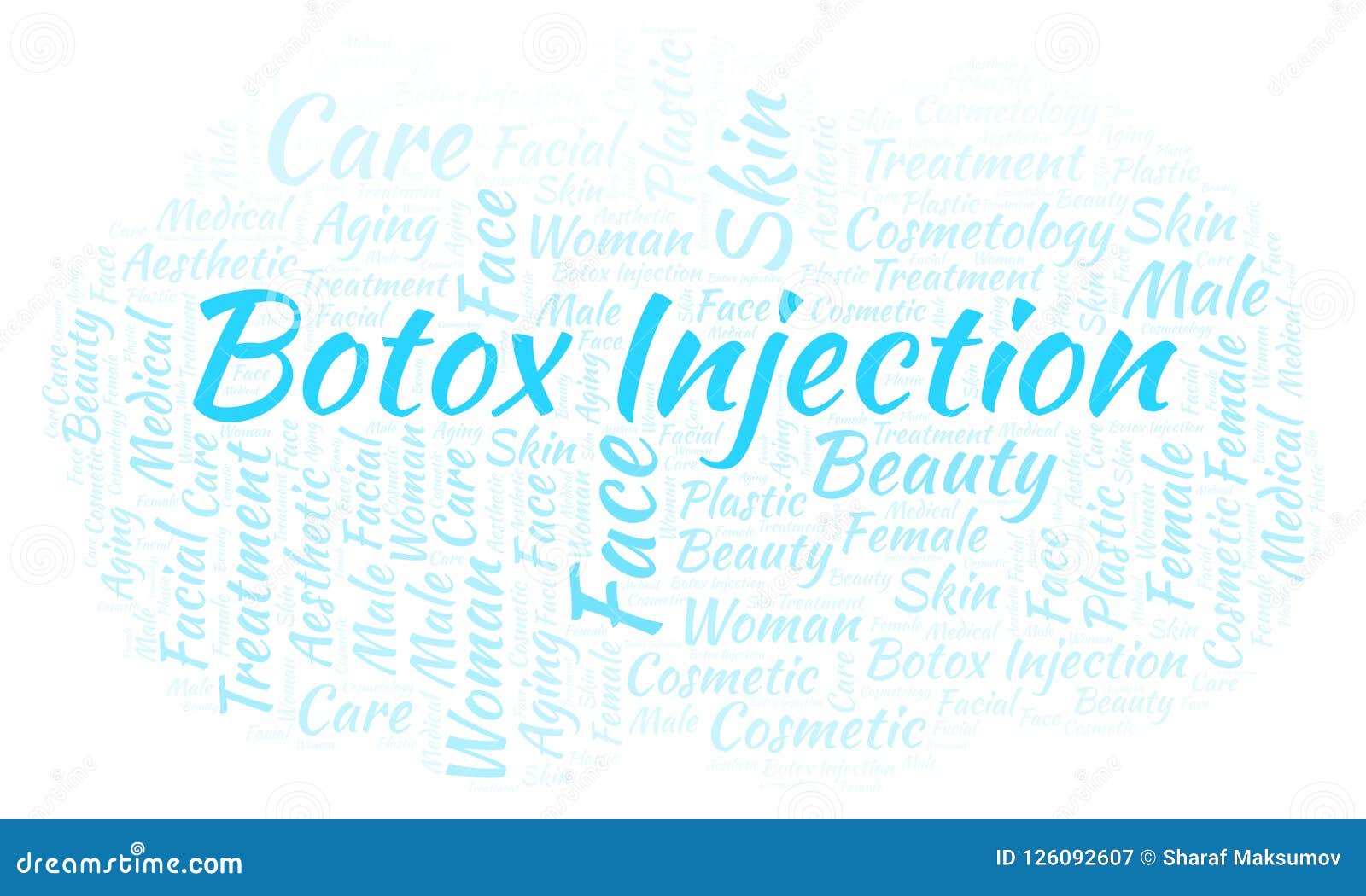 Botox Injection Word Cloud. Stock Illustration - Illustration of bright ...