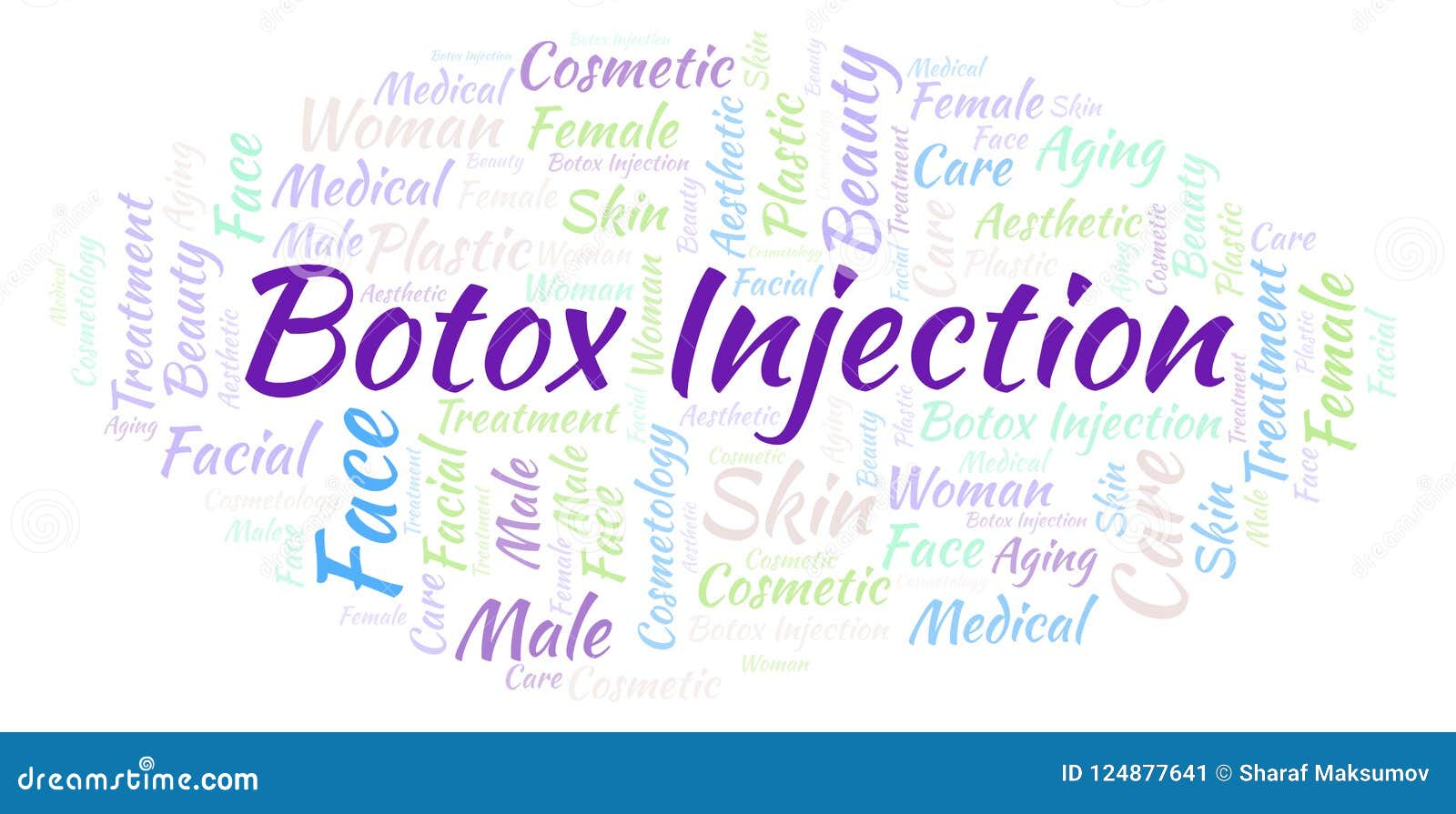 Botox Injection Word Cloud. Stock Illustration - Illustration of print ...