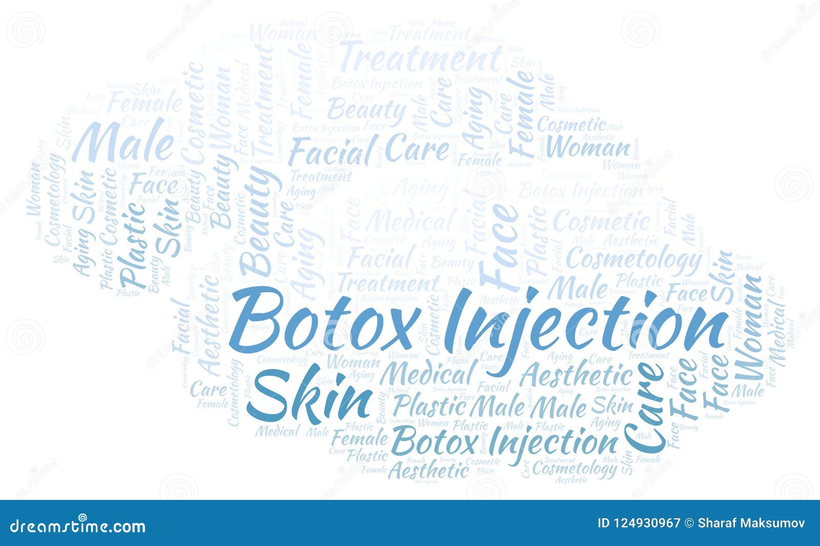 Botox Injection Word Cloud. Stock Illustration - Illustration of card ...