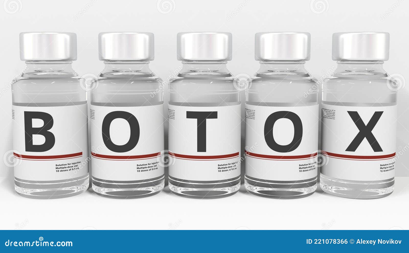 BOTOX Text on the Labels of Medicine Vials. Conceptual 3d Rendering ...