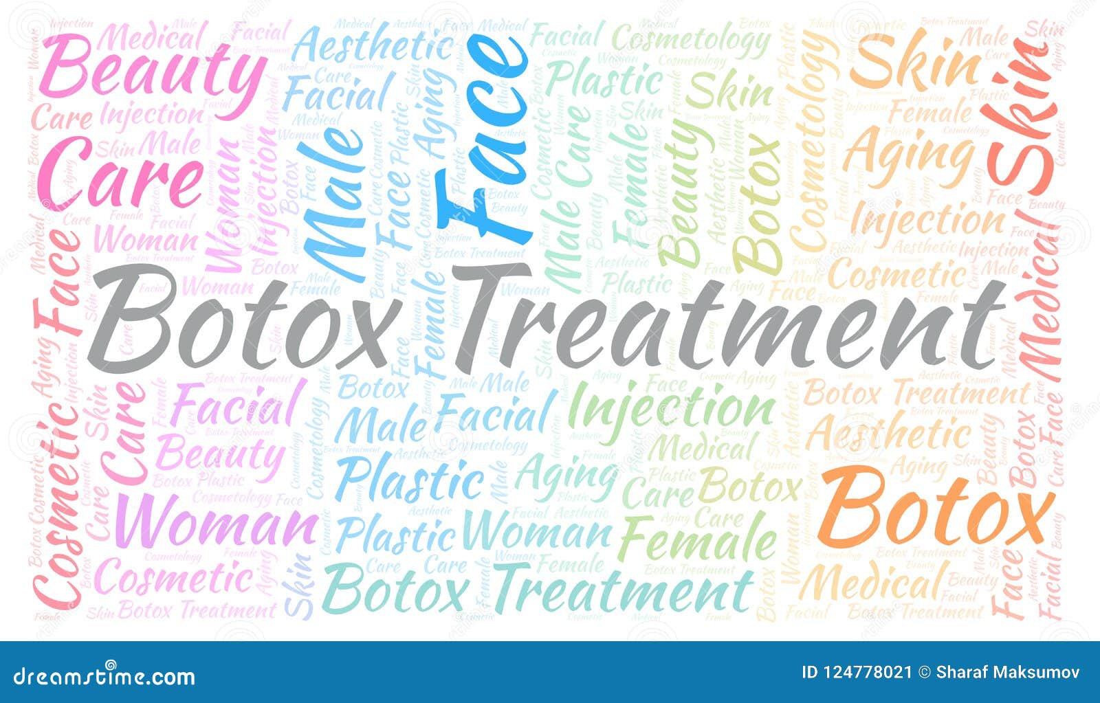 Botox Treatment Horizontal Word Cloud. Royalty-Free Stock Photography ...