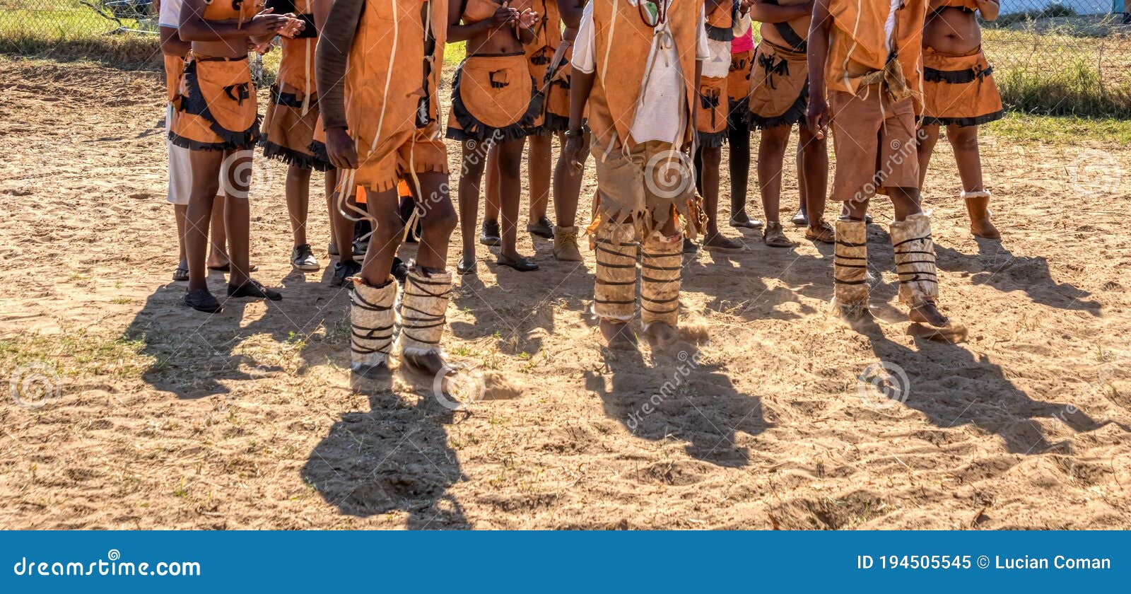 Botswana dancers stock image. Image of singing, kalahari - 194505545