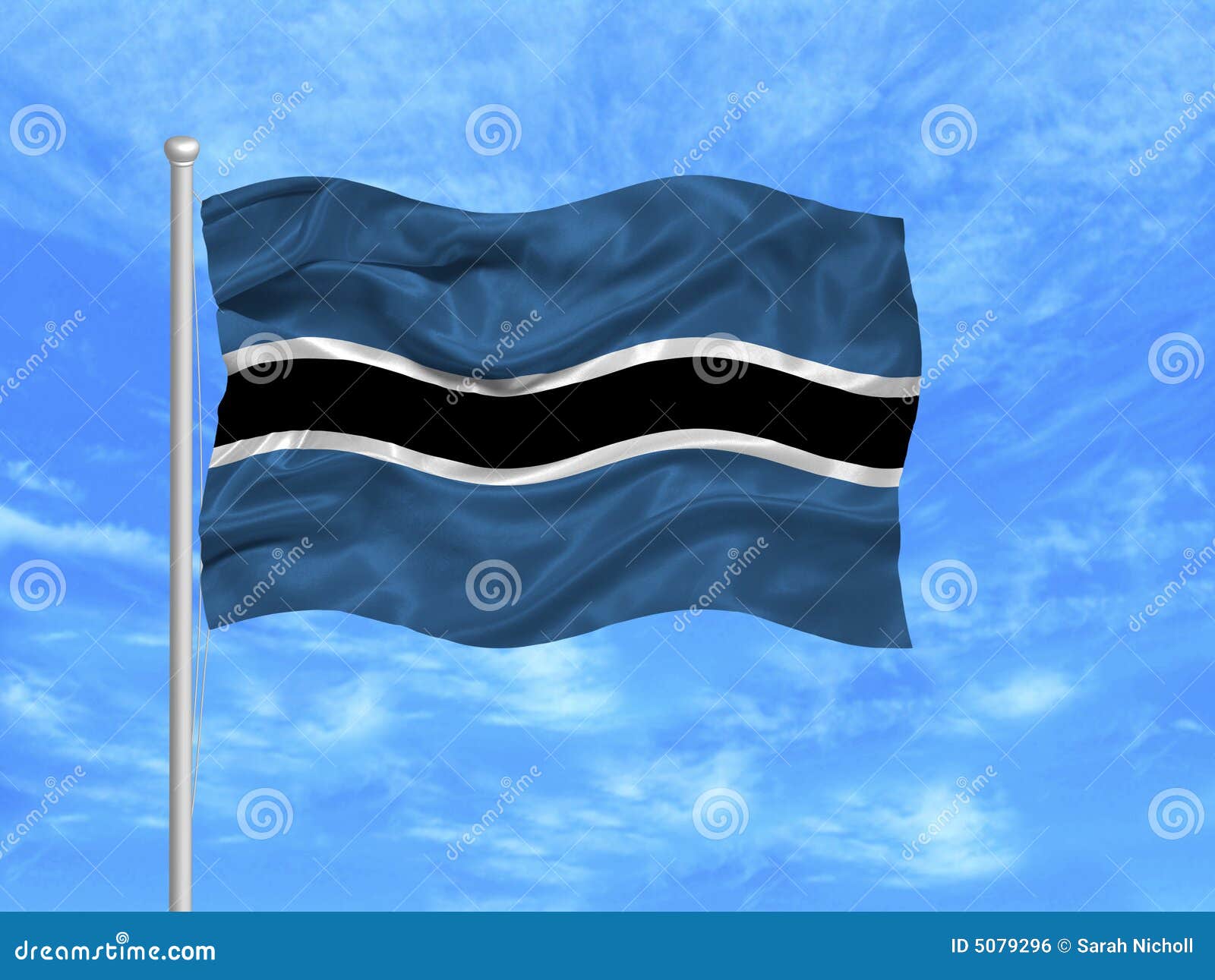 Botswana Flag 1 stock illustration. Illustration of national - 5079296