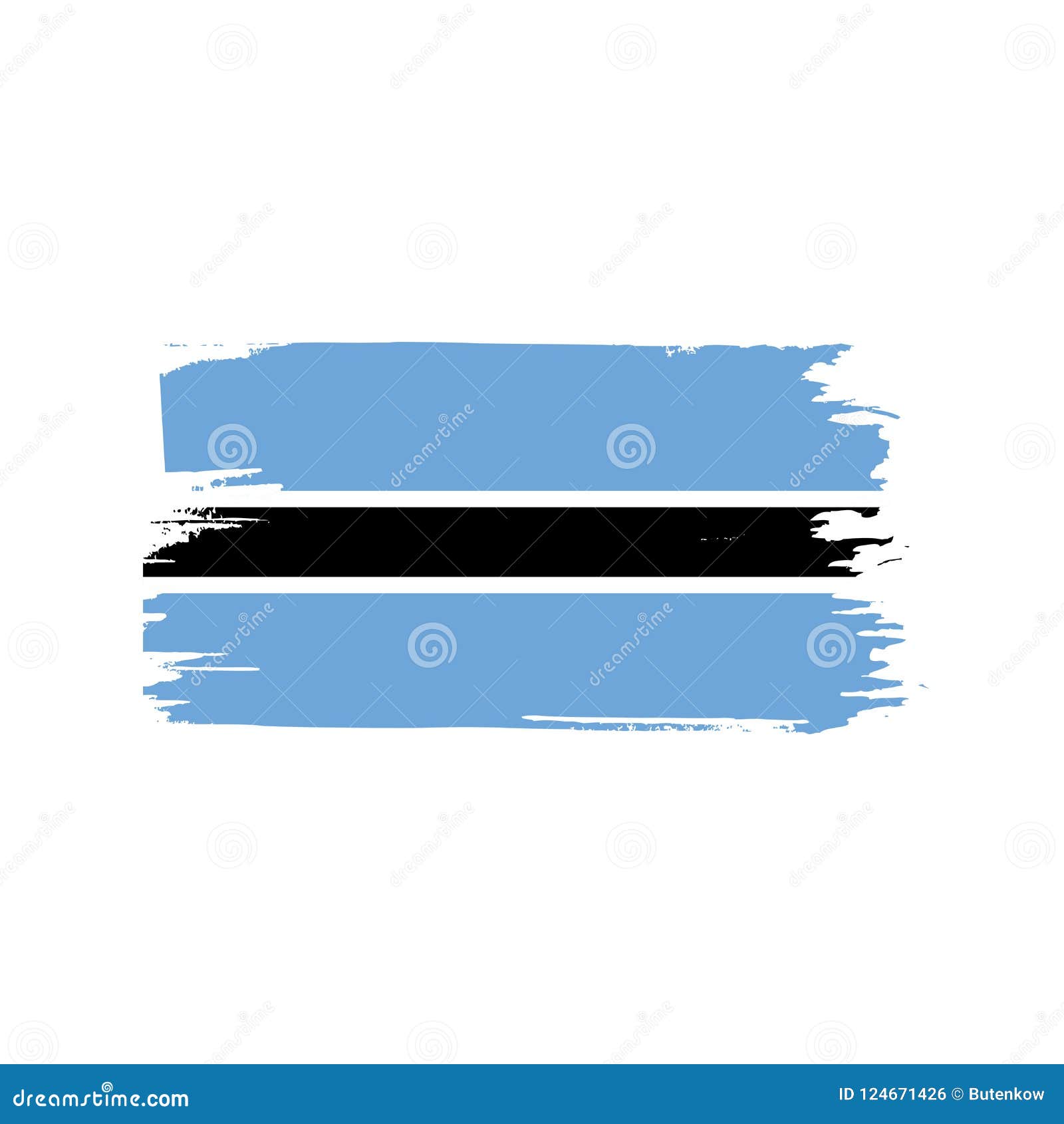 Botswana Flag, Vector Illustration Stock Vector - Illustration of ...