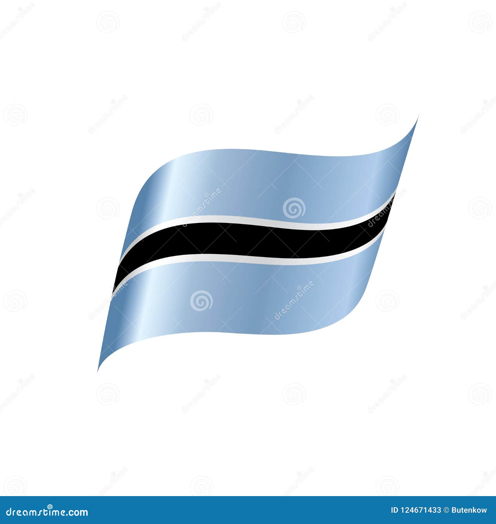 Botswana Flag, Vector Illustration Stock Vector - Illustration of ...