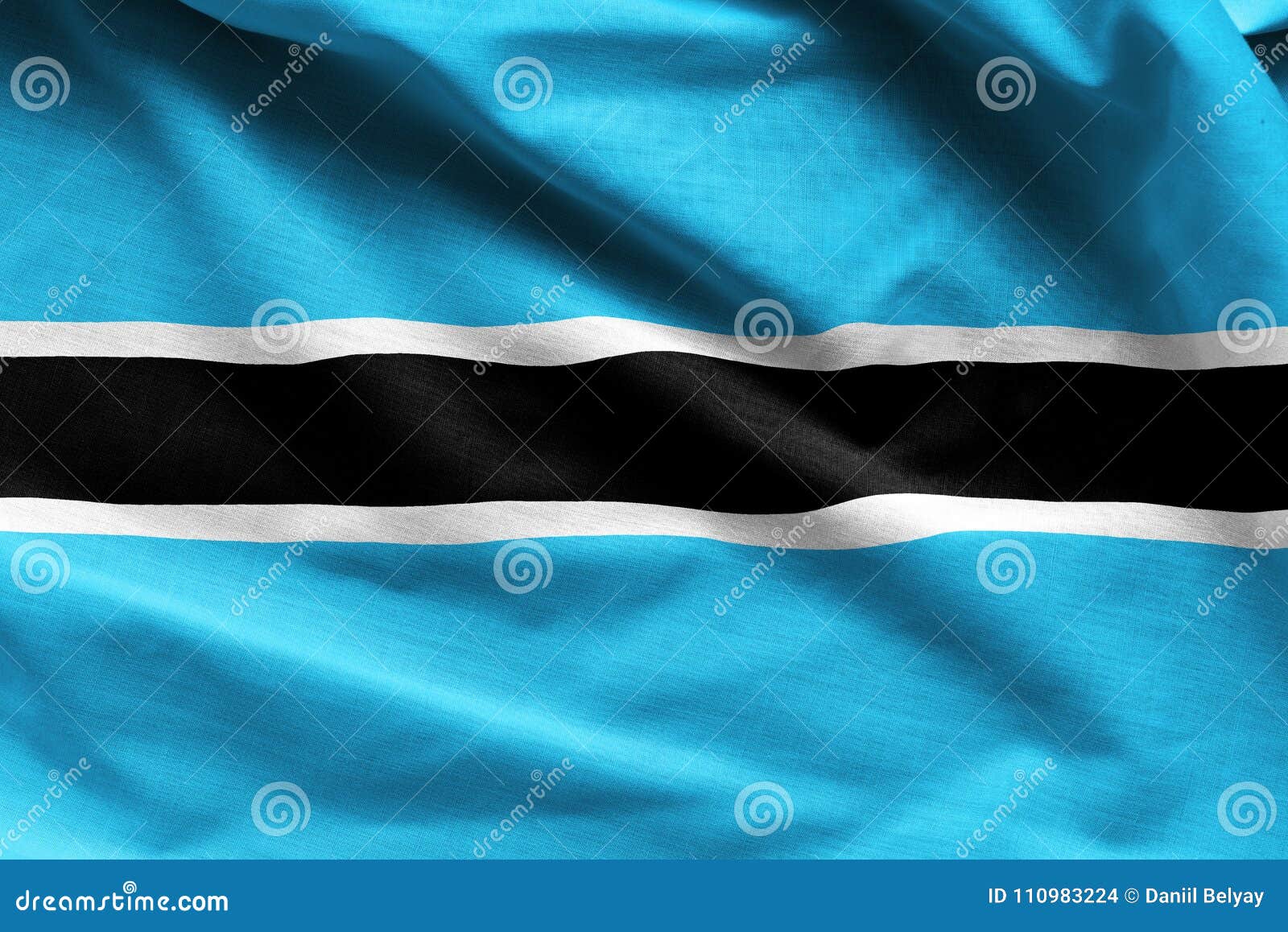Botswana flag waving stock photo. Image of floating - 110983224