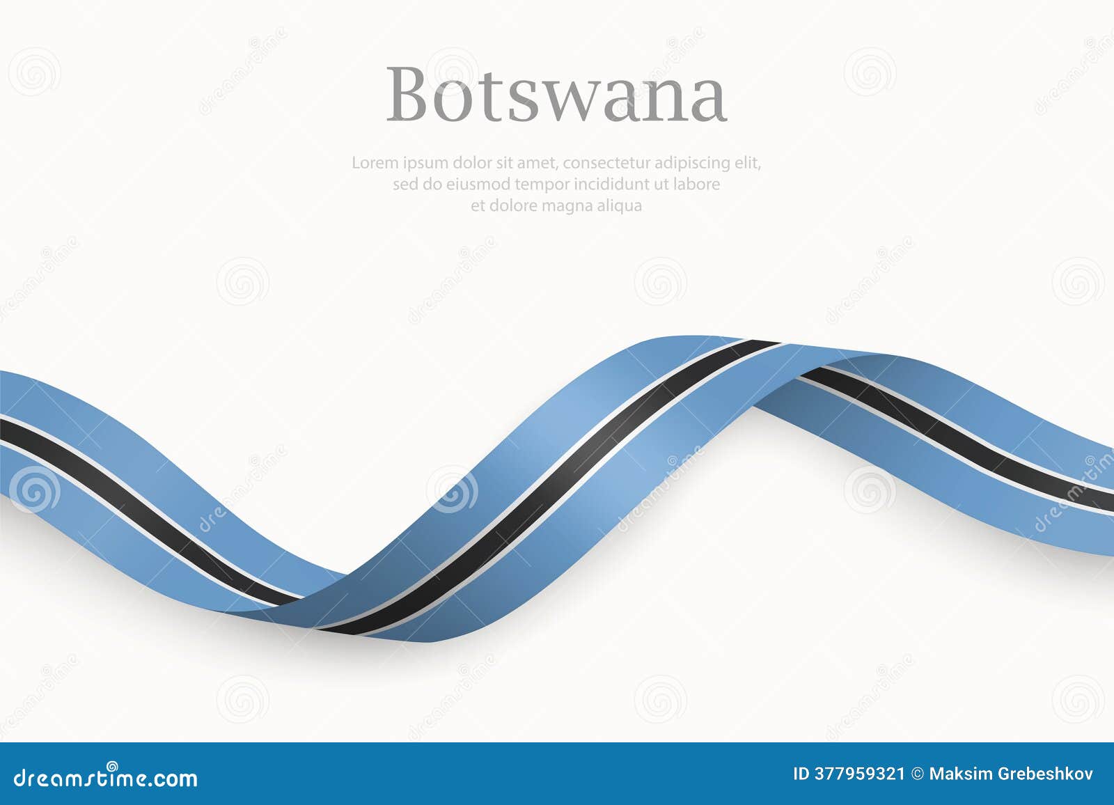 Botswana Map Flag. Map Of Botswana With The Batswana Country Flag ...