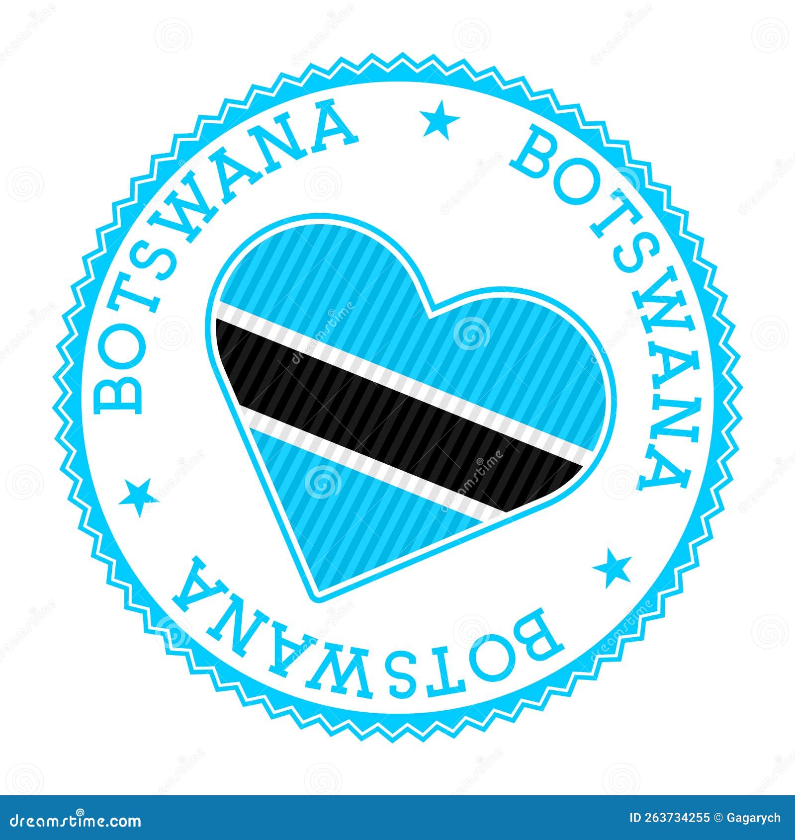 Botswana Heart Flag Logo. Vector Illustration | CartoonDealer.com ...