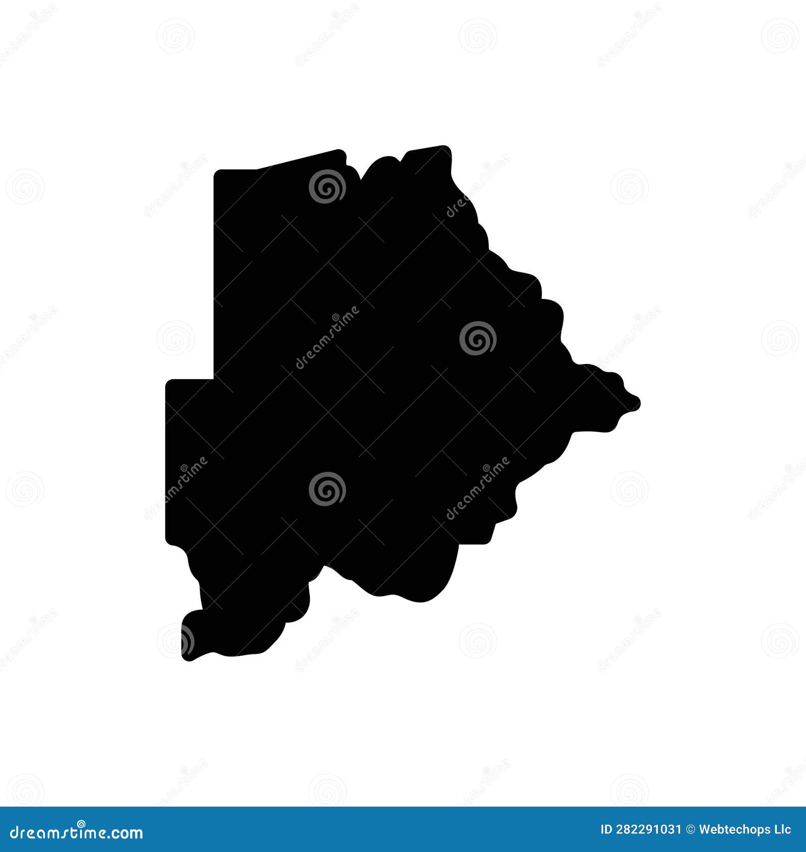 Black Solid Icon for Botswana, Map and Contour Stock Illustration ...