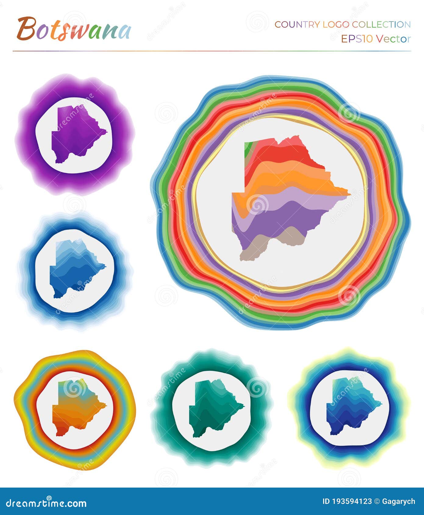 Botswana Logo Collection. Cartoon Vector | CartoonDealer.com #193594123
