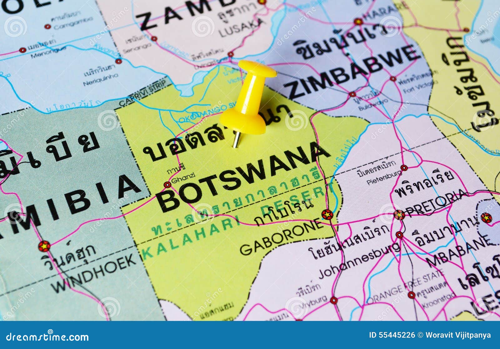 Botswana Road Map Stock Photos - Free & Royalty-Free Stock Photos from ...