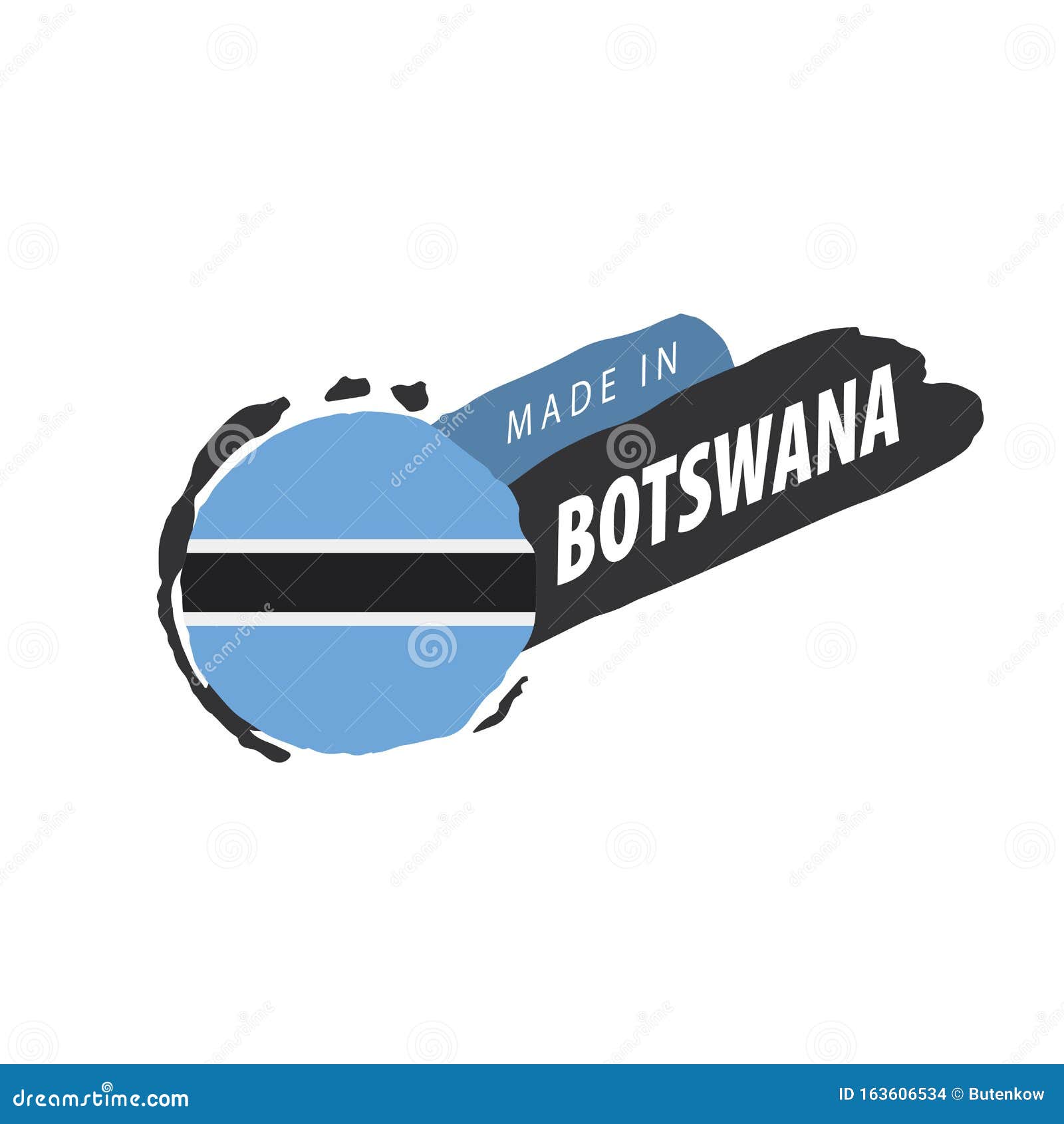 Botswana Flag, Vector Illustration on a White Background Stock Vector ...
