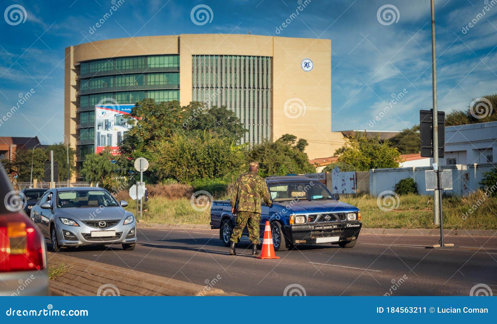 Botswana police car editorial photo. Image of motion - 184563211