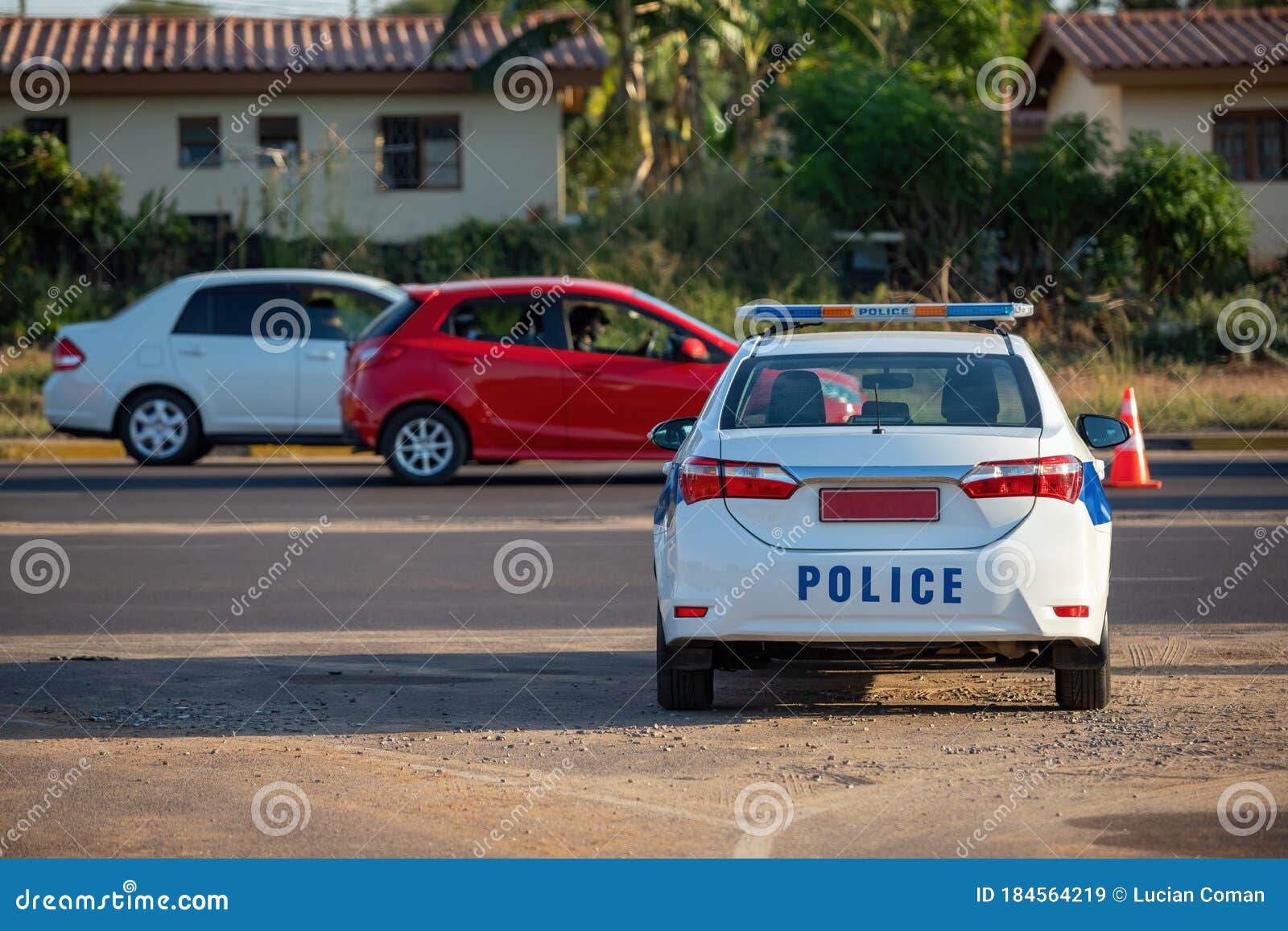 Botswana police car stock image. Image of angle, busy - 184564219