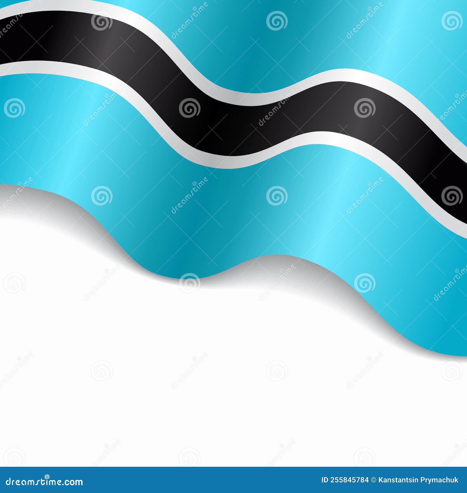 Botswanan Flag Wavy Abstract Background. Vector Illustration. Stock ...