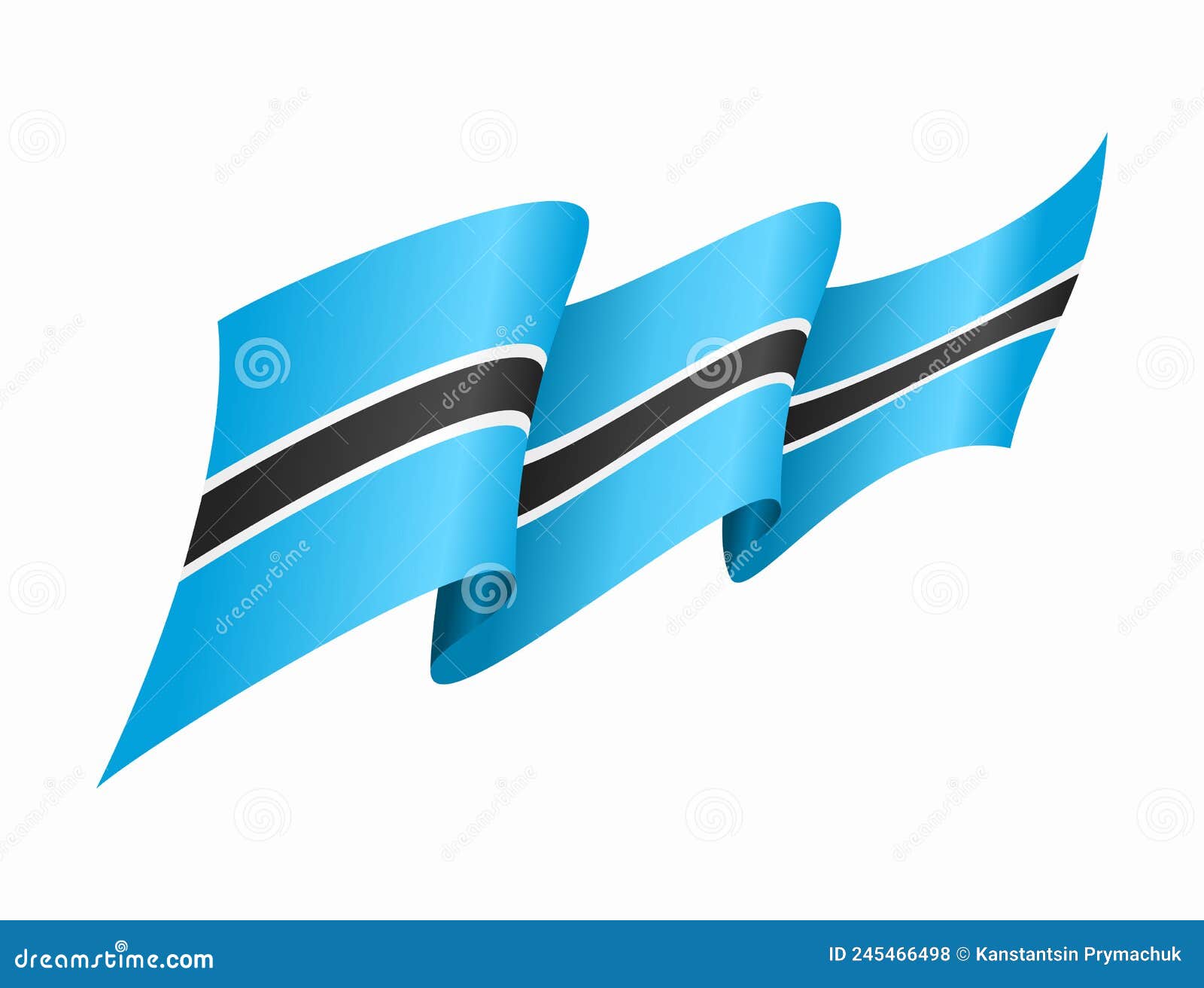 Botswanan Flag Wavy Abstract Background. Vector Illustration. Stock ...