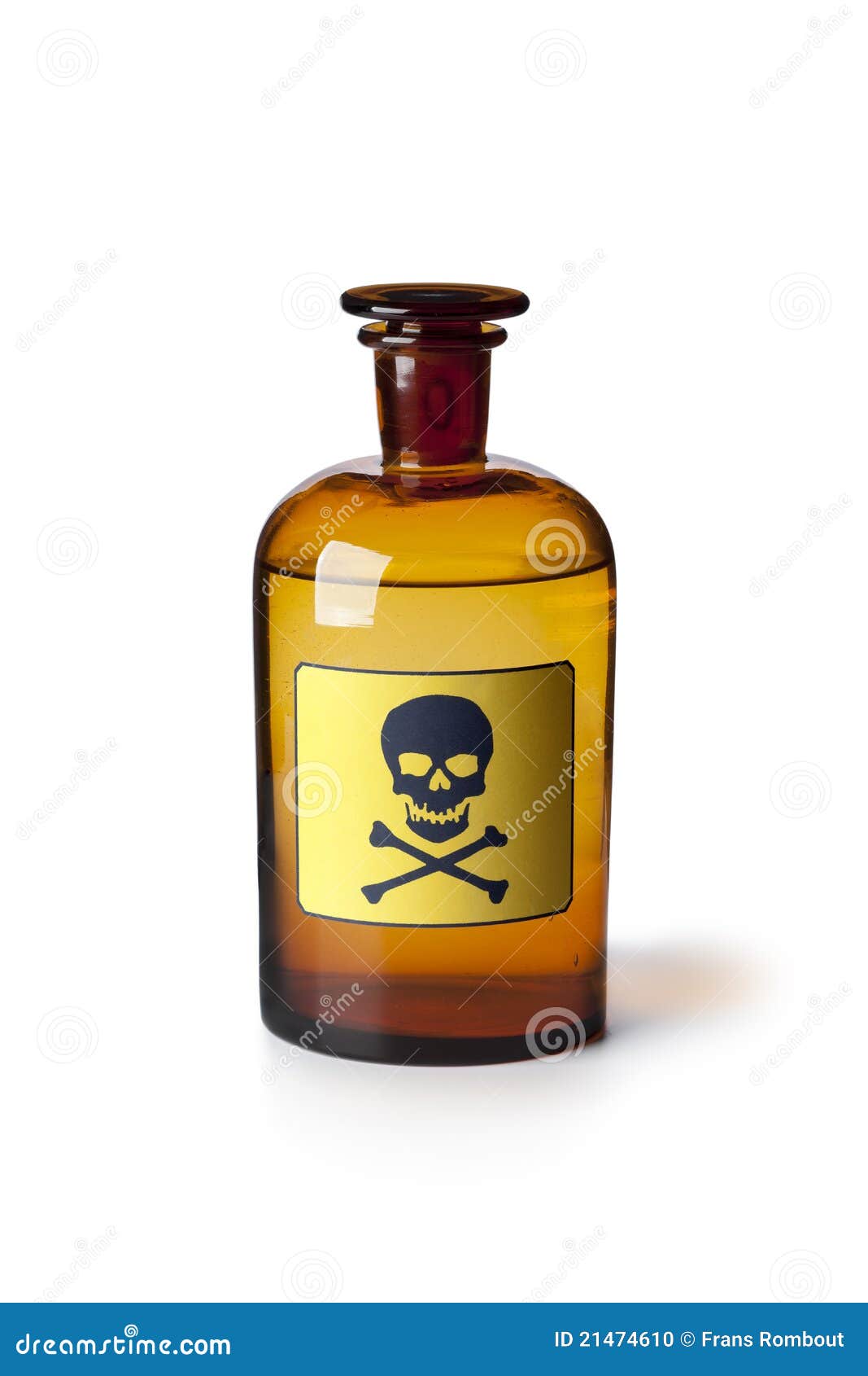 Bottiglia Della Medicina Con Liquido Tossico Fotografia Stock ...