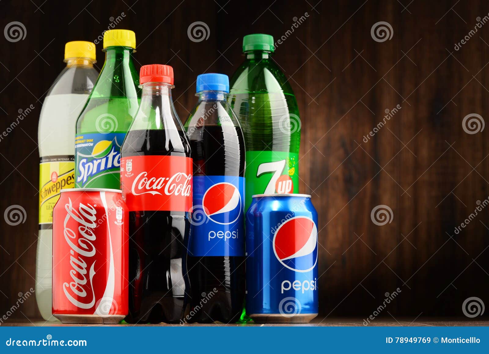 Bottiglie Delle Bibite Globali Assortite Immagine Stock Editoriale ...