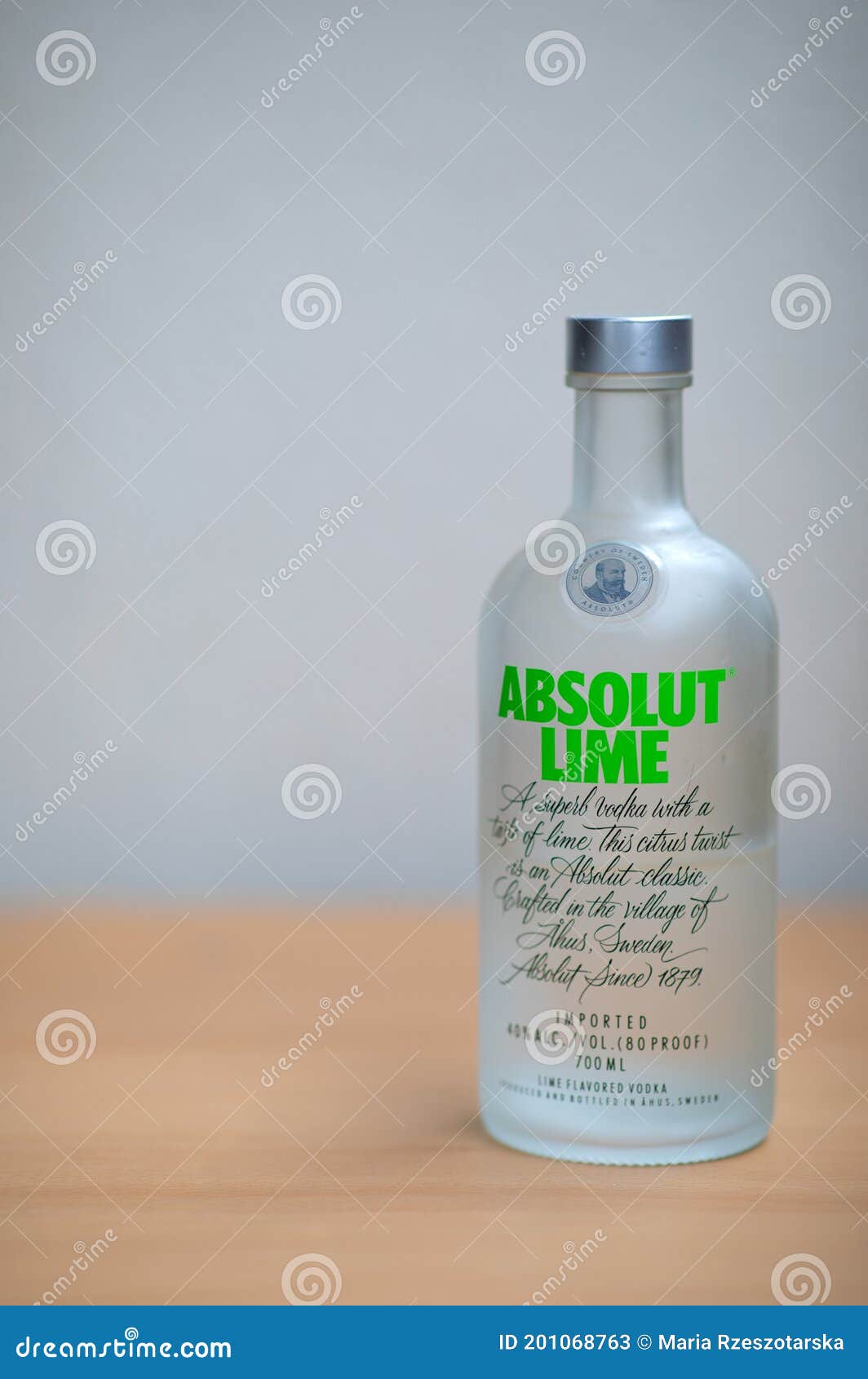 Absolut Lime Vodka. editorial stock photo. Image of container - 201068763
