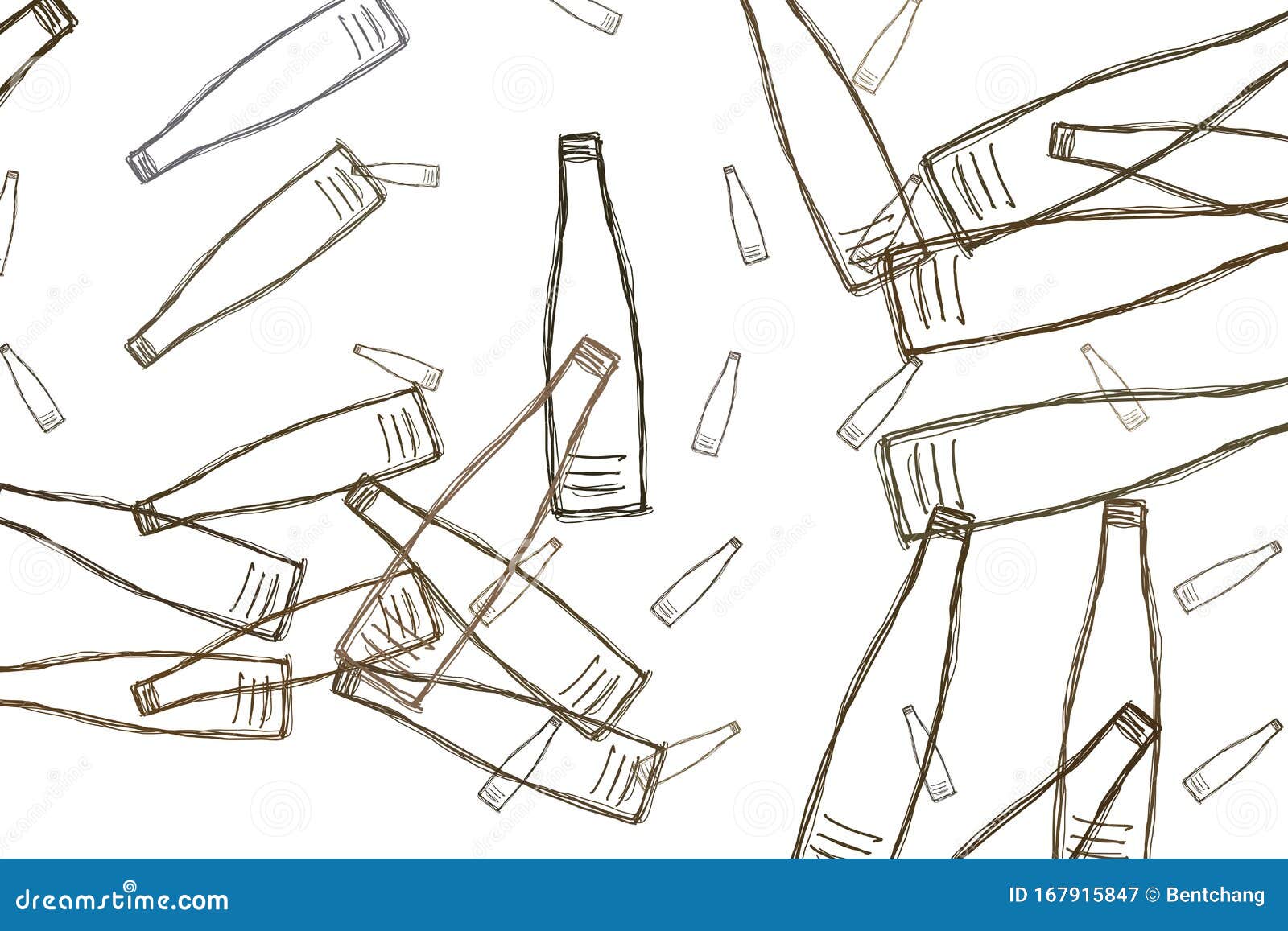Bottle Abstract, Hand Drawn Texture, Backdrop or Background. Style ...