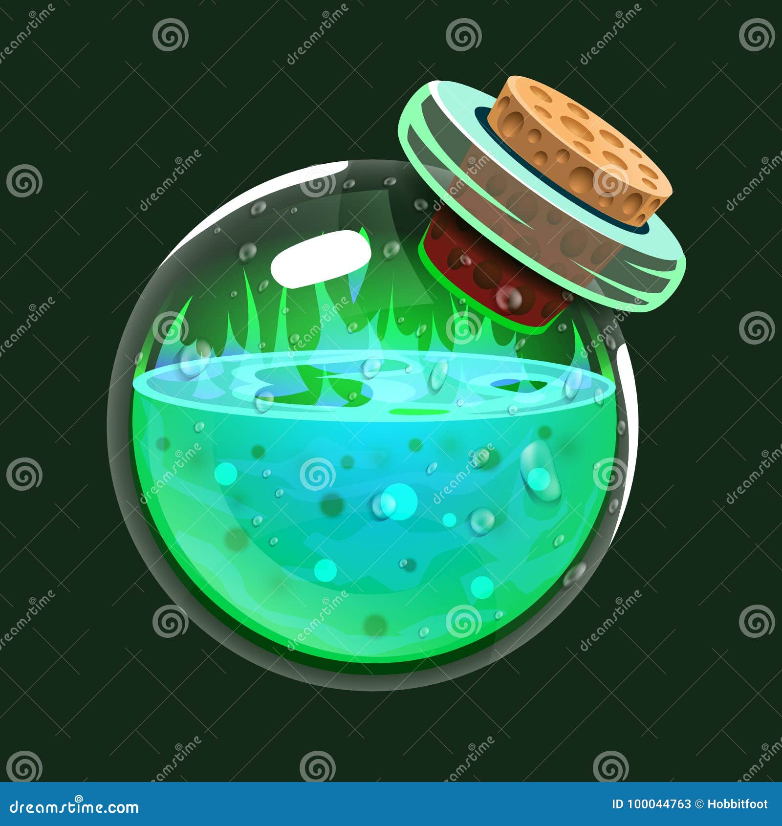 Bottle of Acid. Game Icon of Magic Elixir. Interface for Rpg or Match3 ...